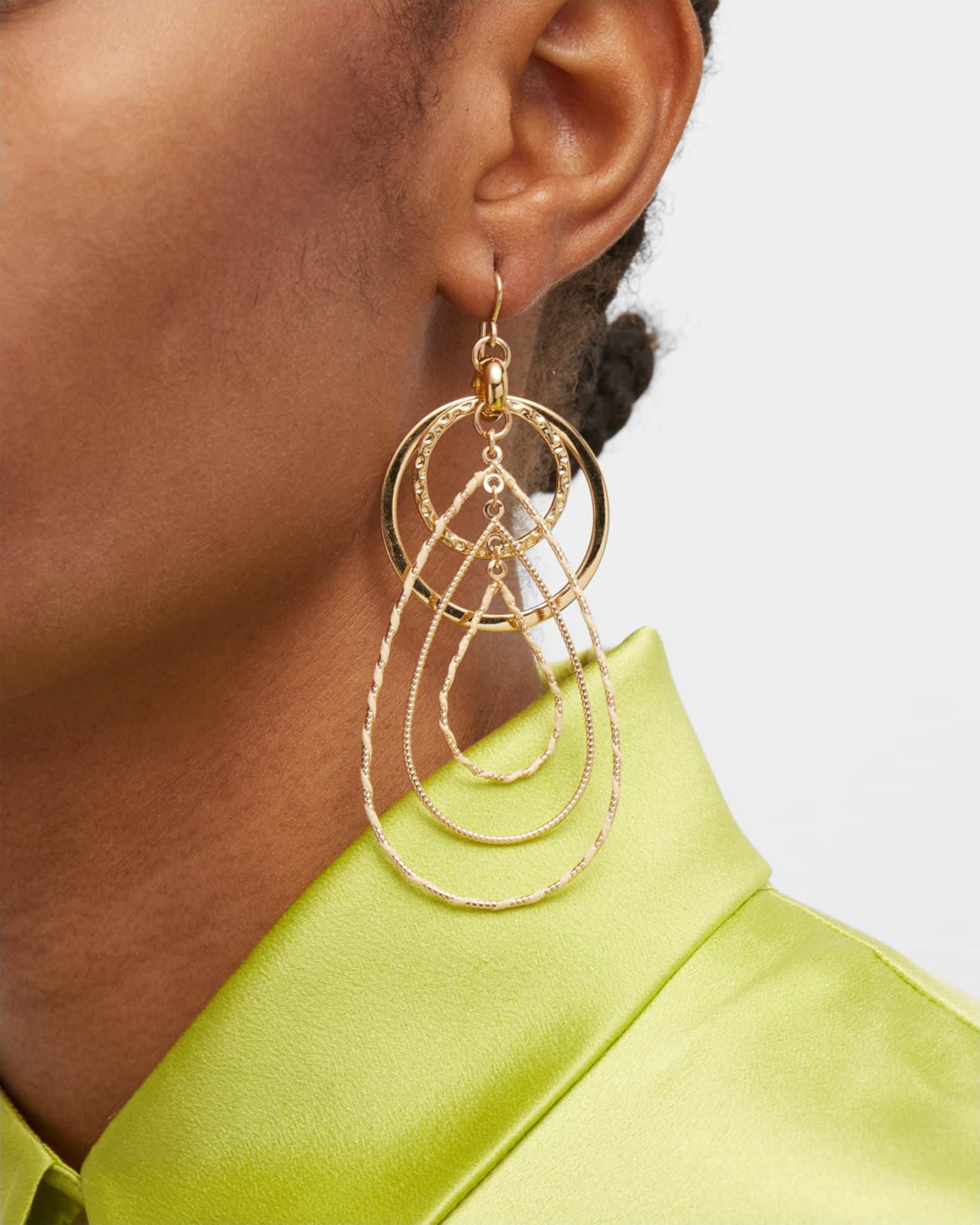 Devon Leigh Multi-Link Wrapped Earrings | Neiman Marcus