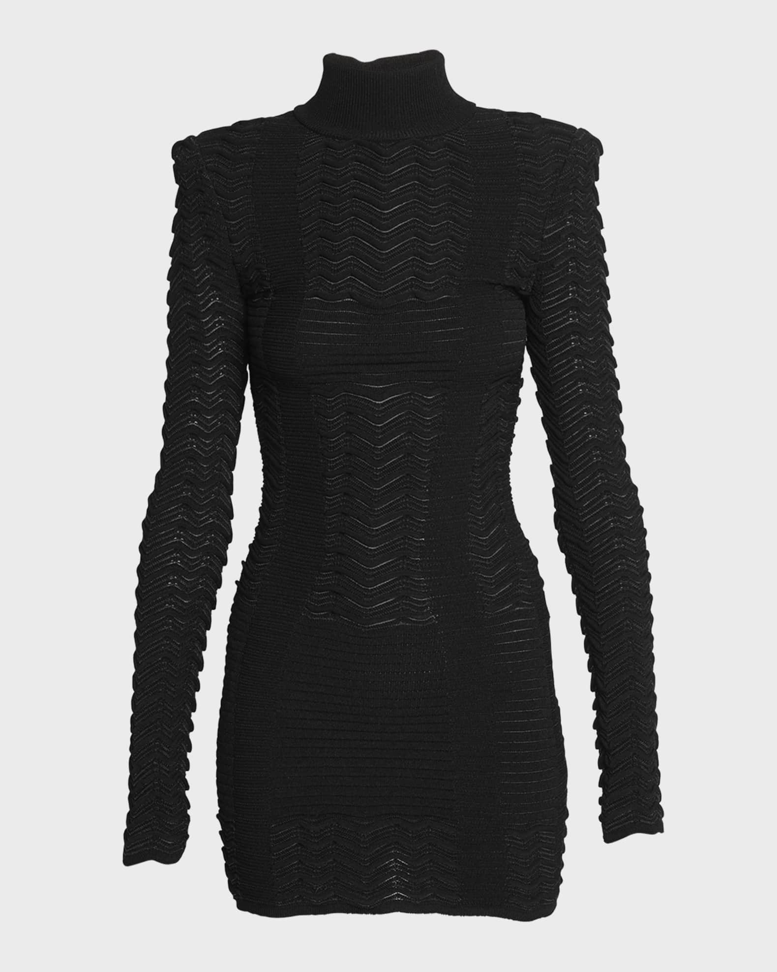 Balmain Chevron Body-Con Mini Dress | Neiman Marcus