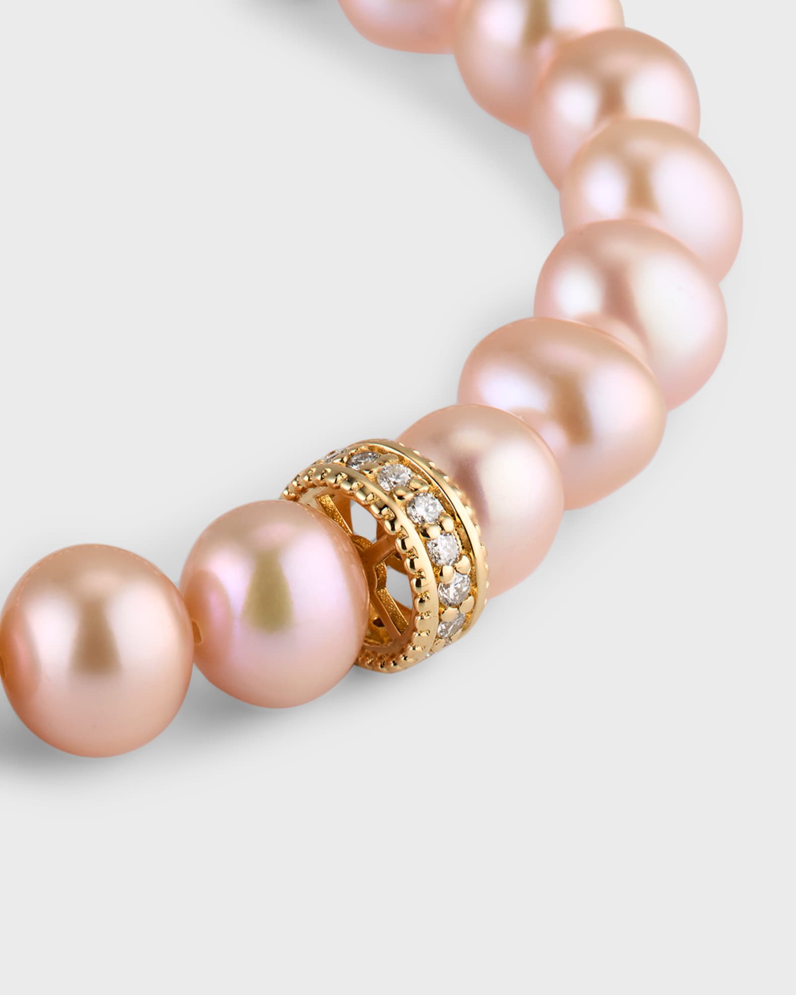 Sydney Evan 8mm Diamond Rondelle Freshwater Pearl Bracelet | Neiman Marcus