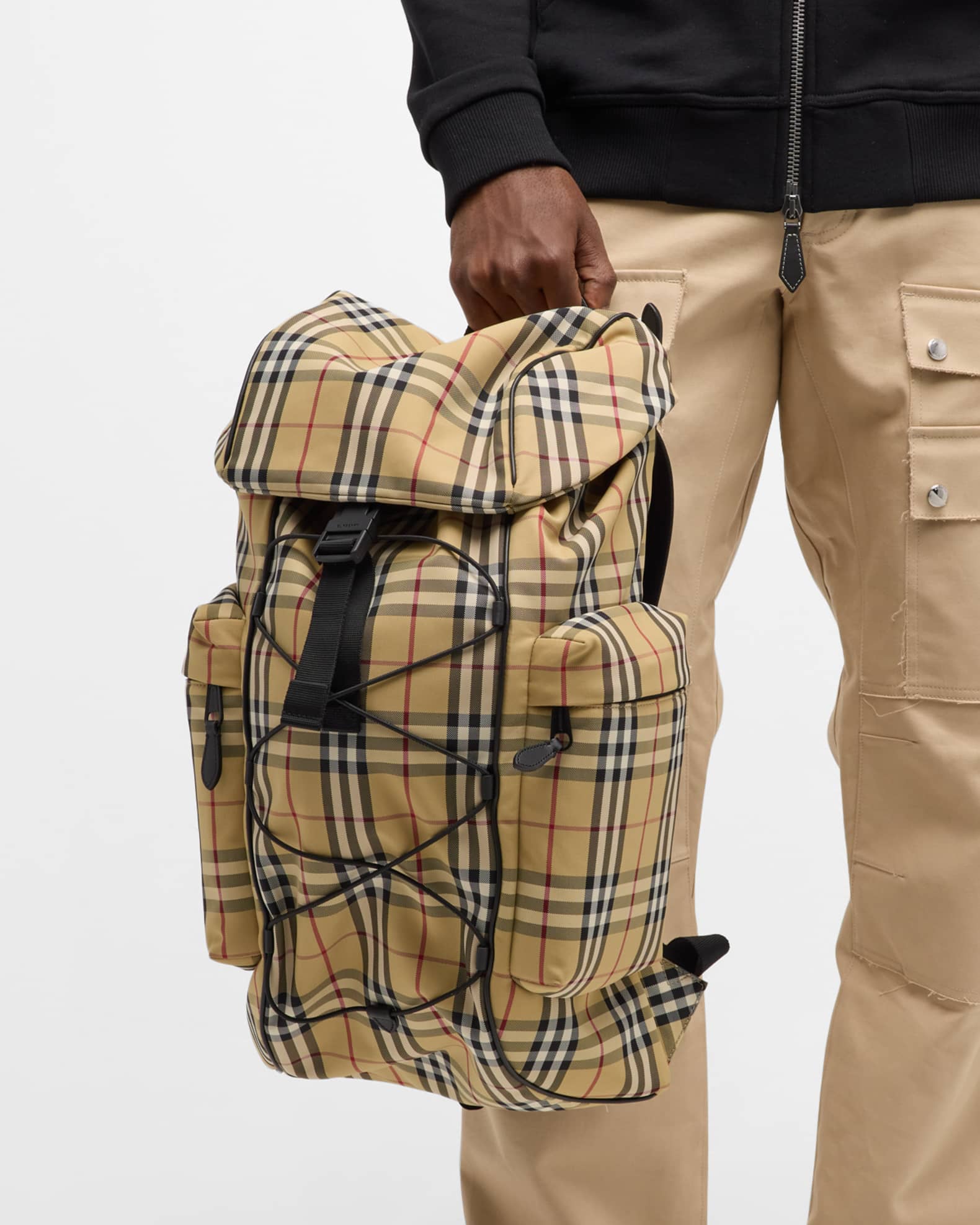 Burberry Men's Murray Check Backpack | Neiman Marcus