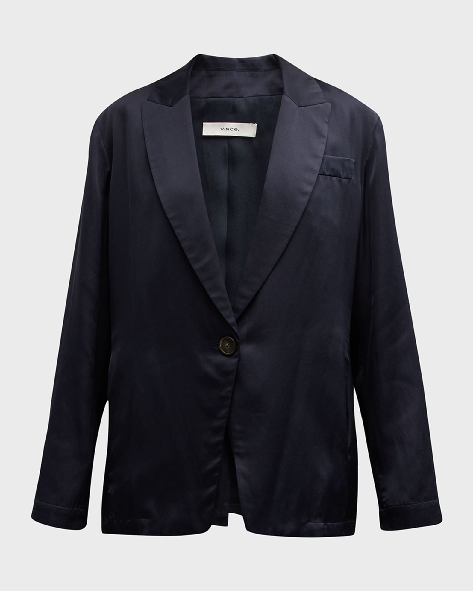 Vince Drapey Silk-Blend Cutaway Blazer | Neiman Marcus