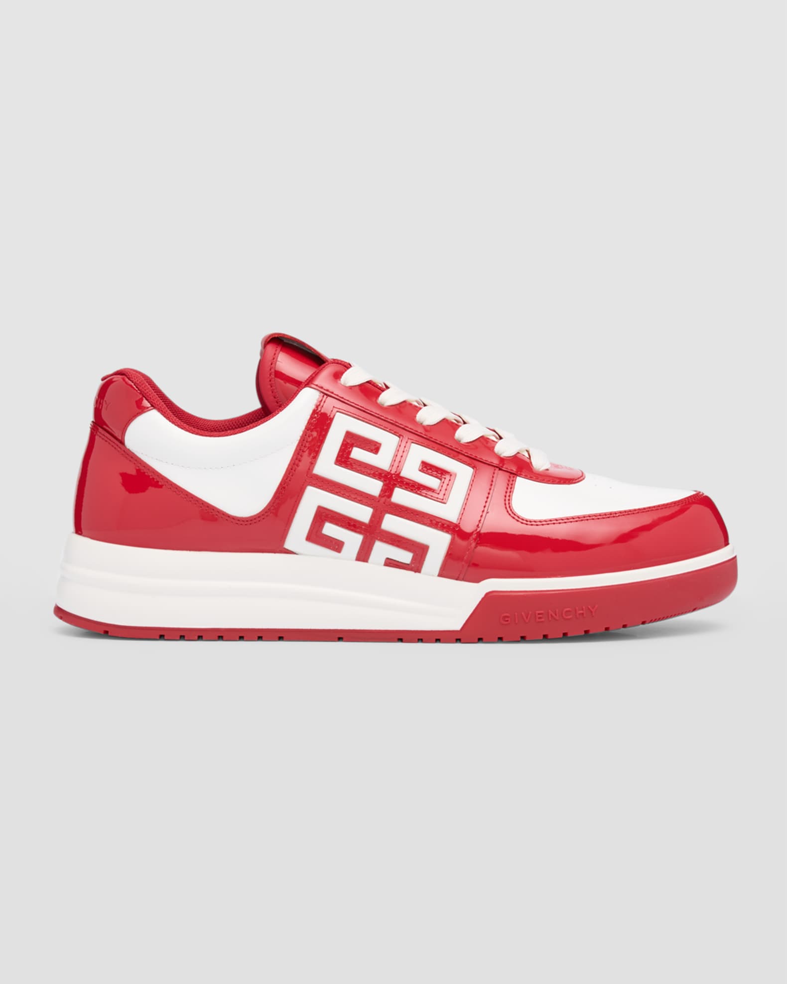 Givenchy Men's G4 Patent Leather Low-Top Sneakers | Neiman Marcus