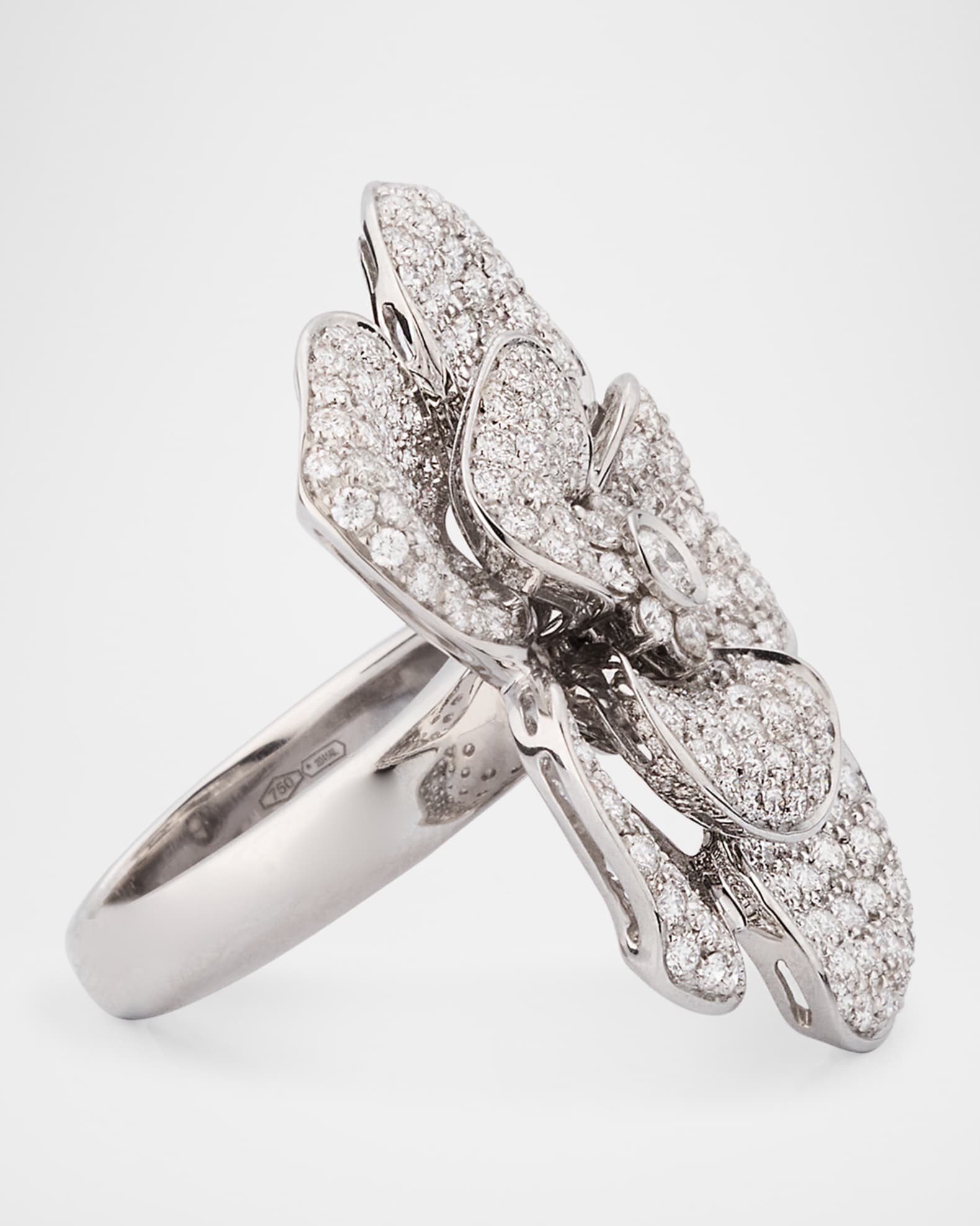 Leo Pizzo Flora 18K White Gold Diamond Ring | Neiman Marcus