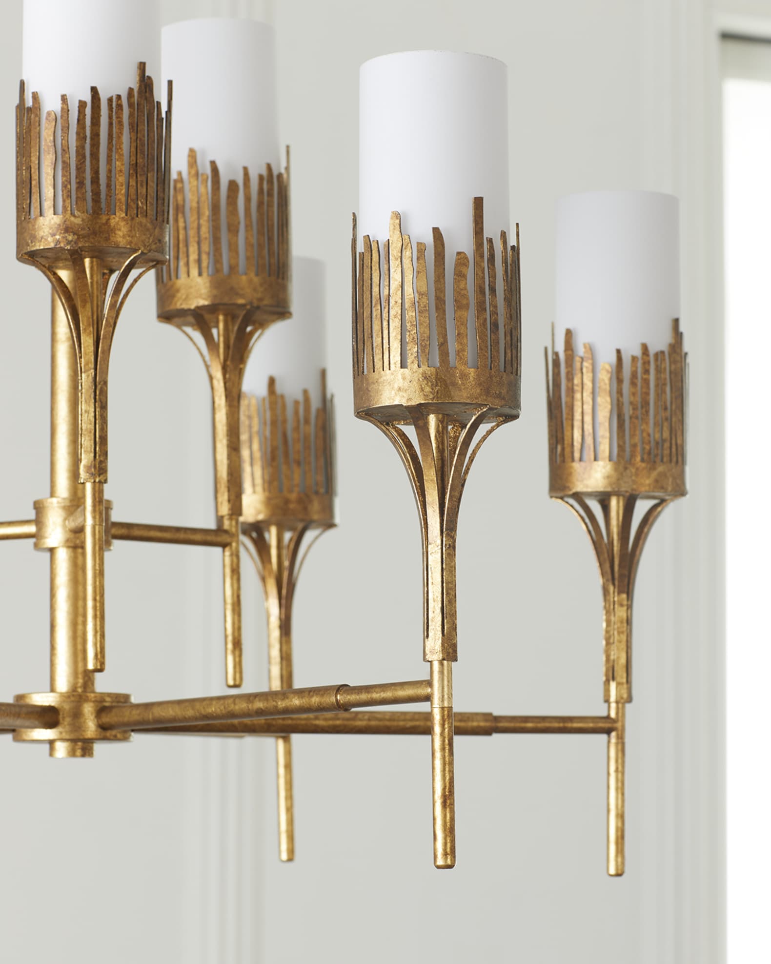 Lucas + McKearn Sawgrass 9-Light Chandelier in Gold Leaf | Neiman Marcus