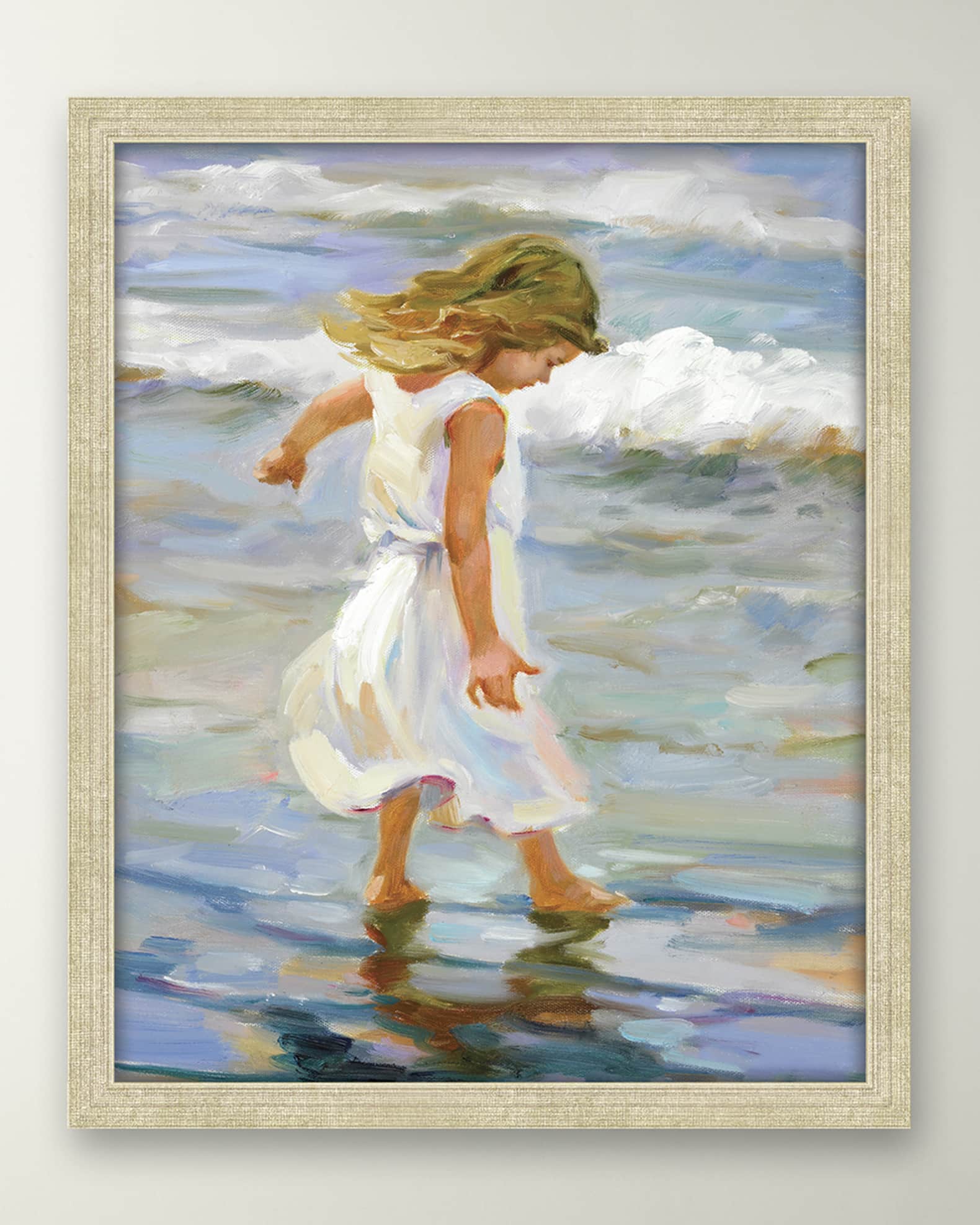 Prestige Arts "Little Girl on Beach 1" Giclee | Neiman Marcus