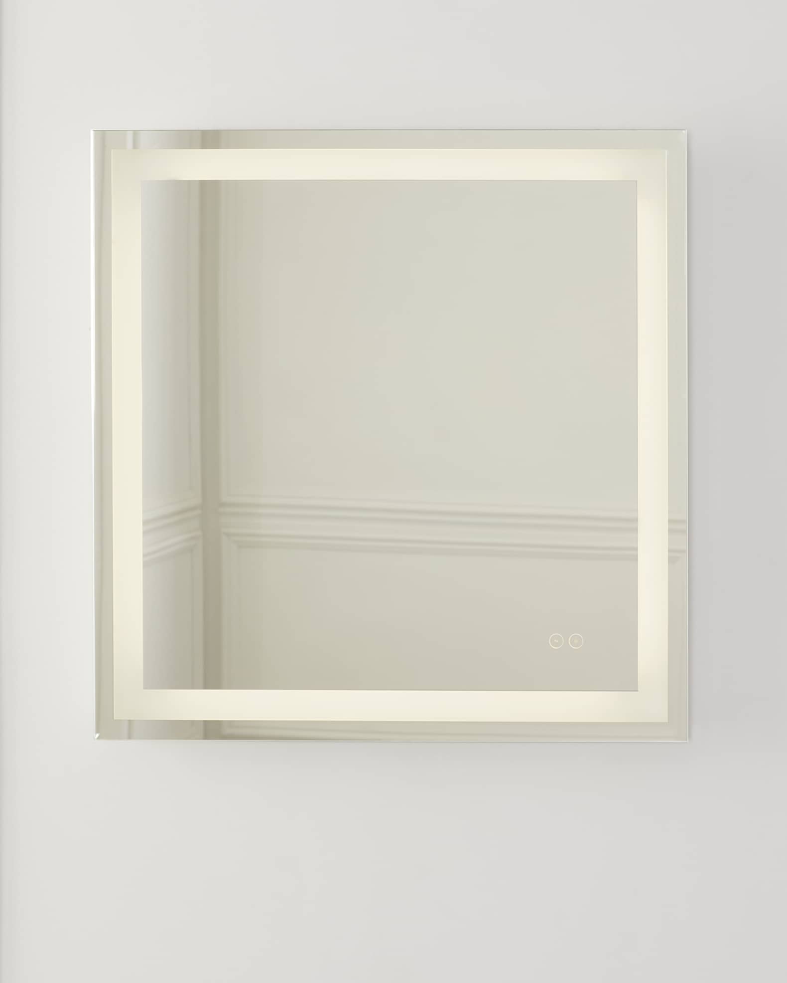 Ellington Square LED Mirror with Defogger and Dimmer, 3000K/4000K/5000K ...