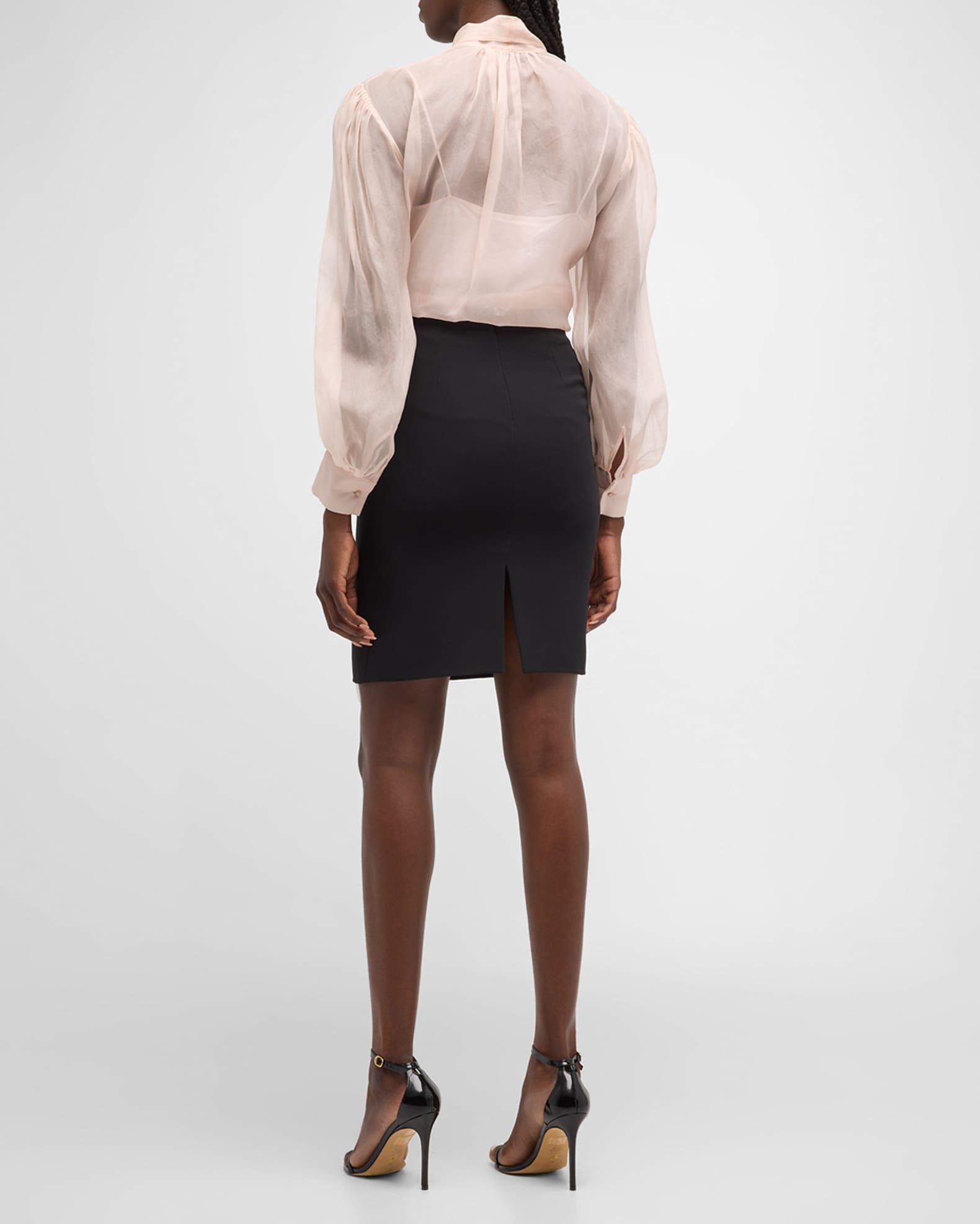 Giorgio Armani Silk Cady Pencil Skirt | Neiman Marcus