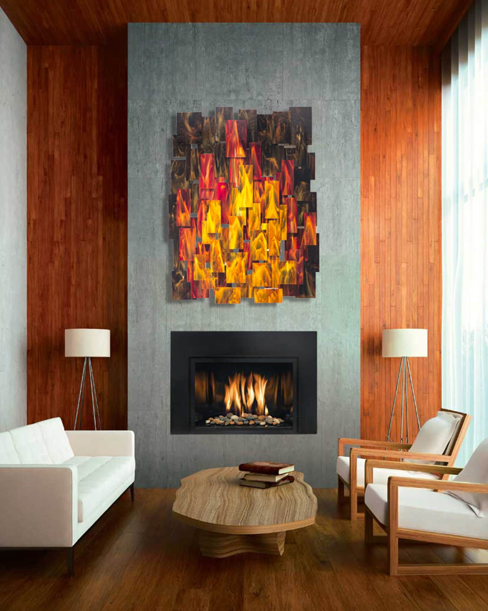 Karo Studios "Inferno" Wall Sculpture | Neiman Marcus