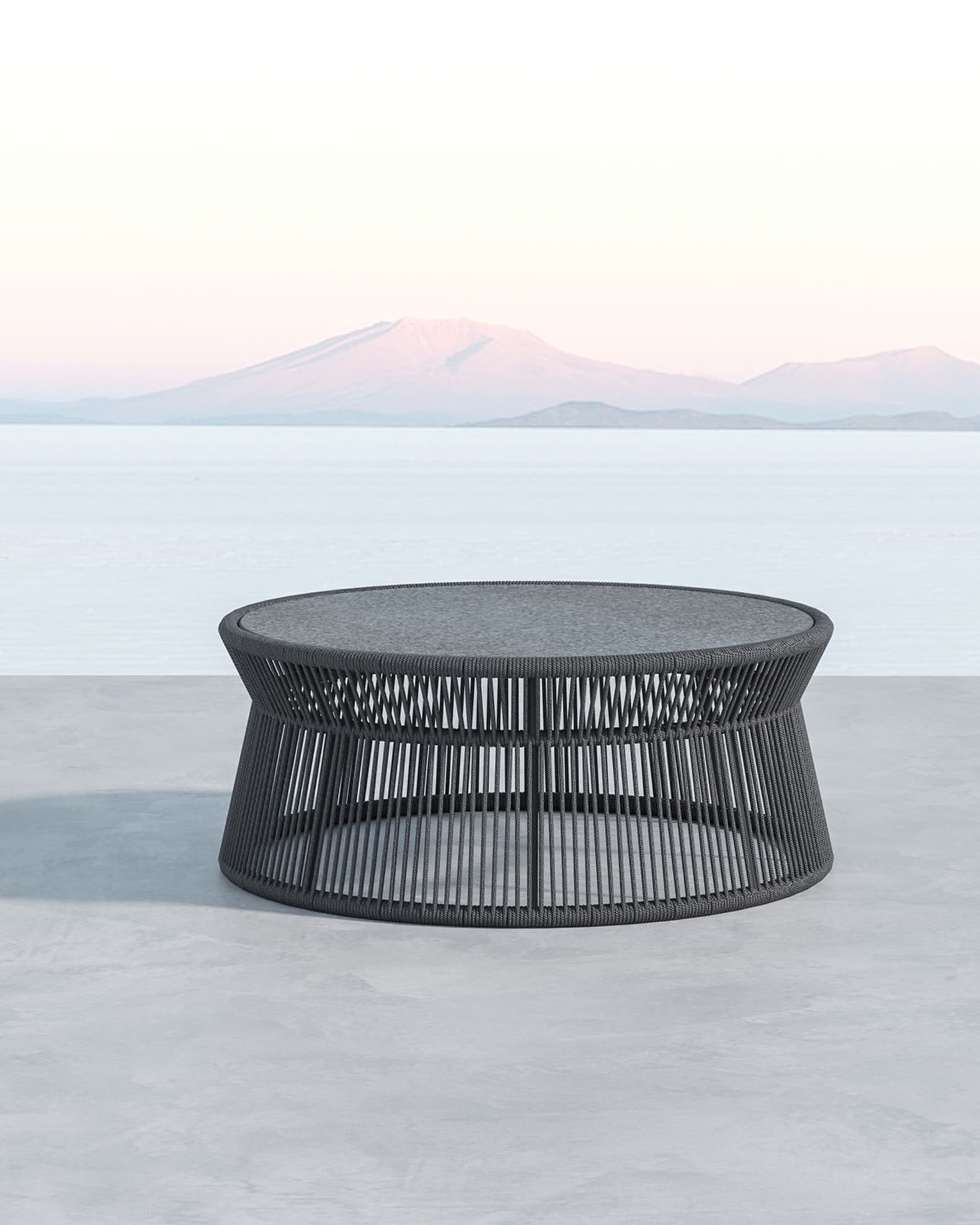 Sunset West Milano Coffee Table With Honed Absolute Granite Insert, 40 ...