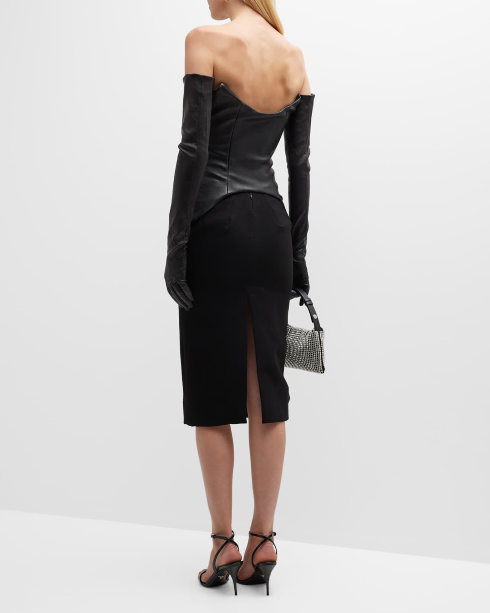 MONOT Leather Strapless Bustier Top | Neiman Marcus