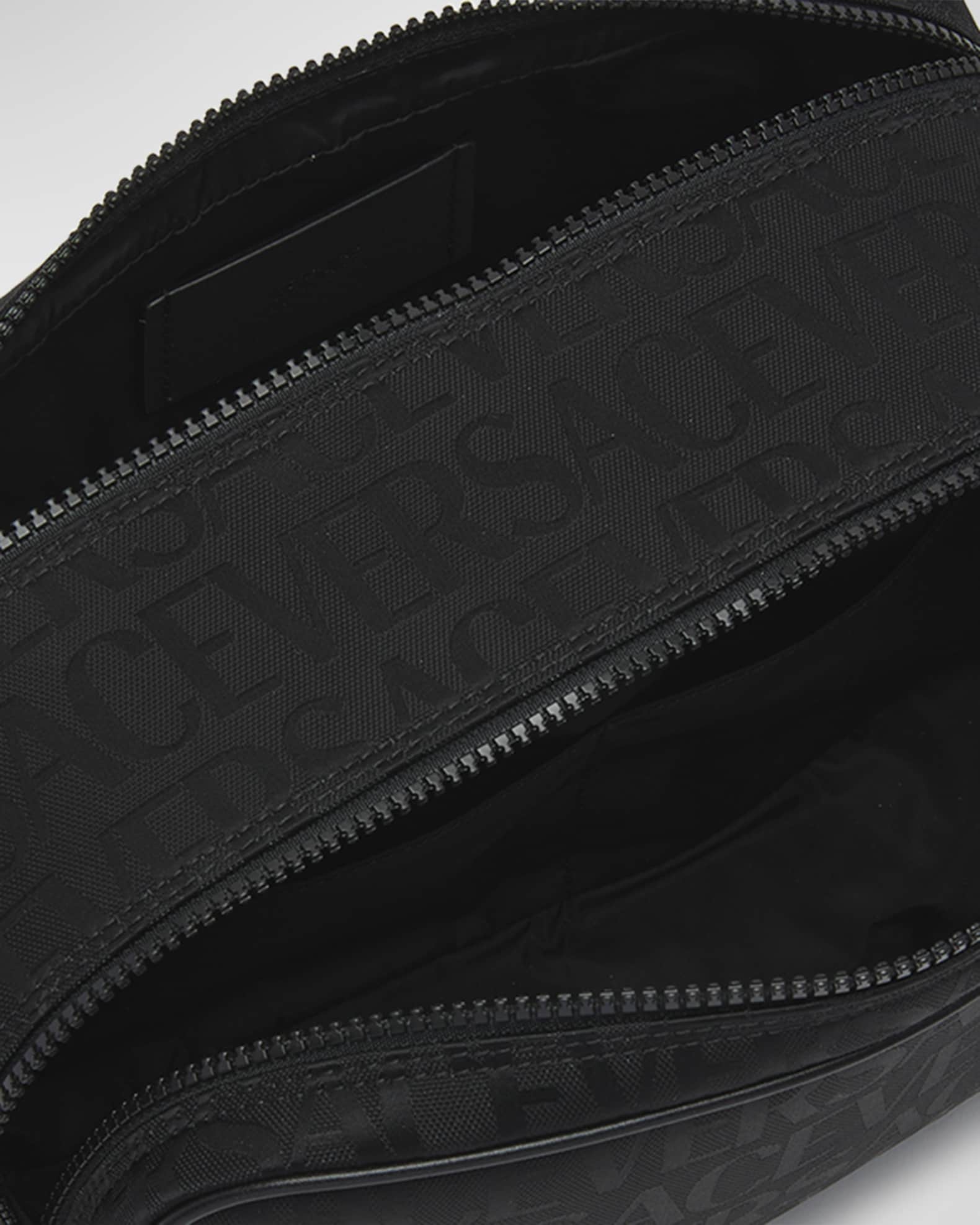 Versace Men's Fabric Logo Toiletry Bag | Neiman Marcus
