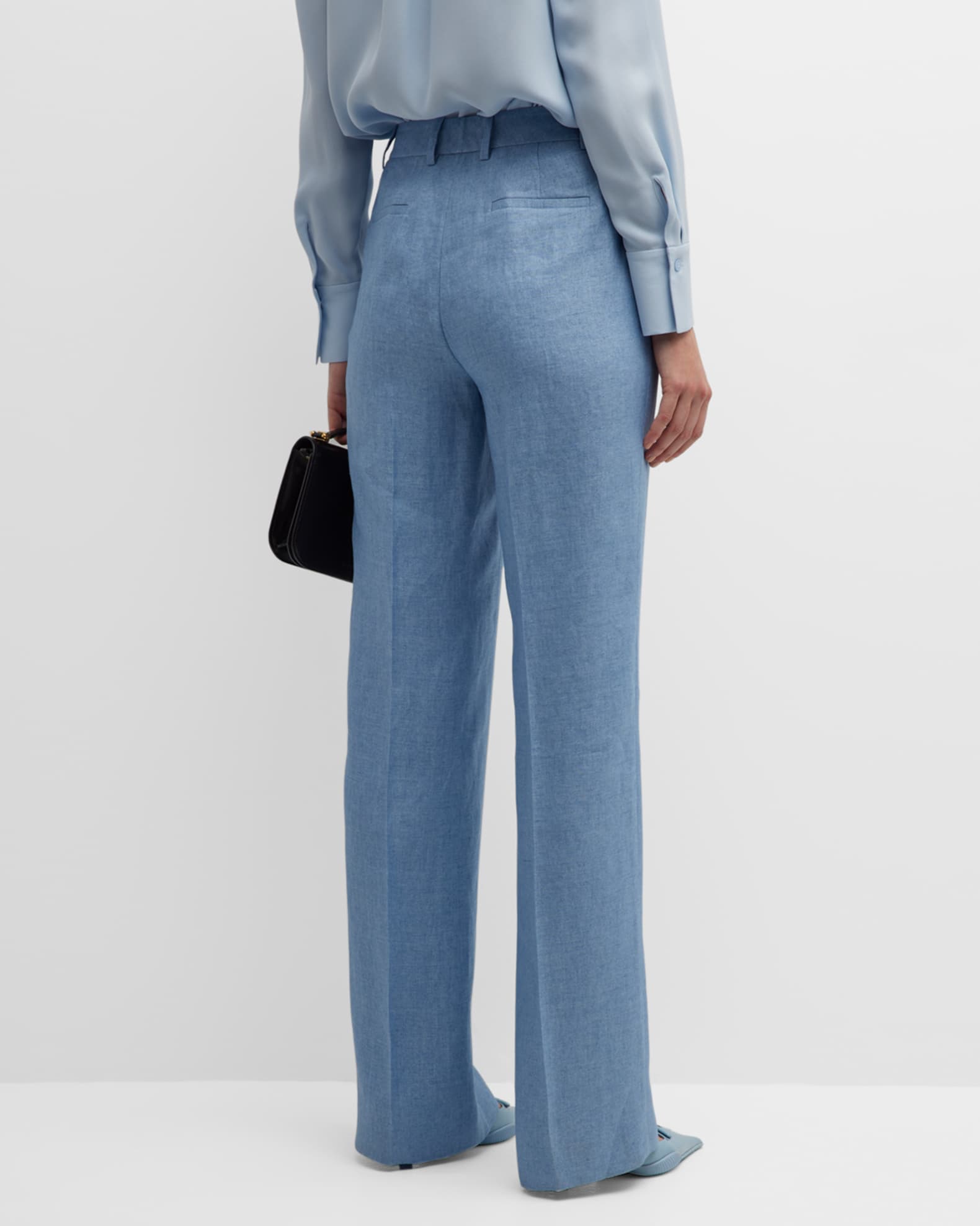 Lafayette 148 New York Gates Straight-Leg Linen Pants | Neiman Marcus