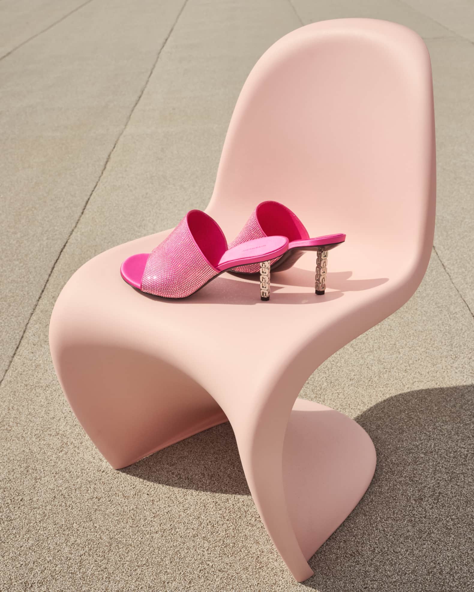 Givenchy Strass 4G Slim Cube-Heel Mule Sandals | Neiman Marcus