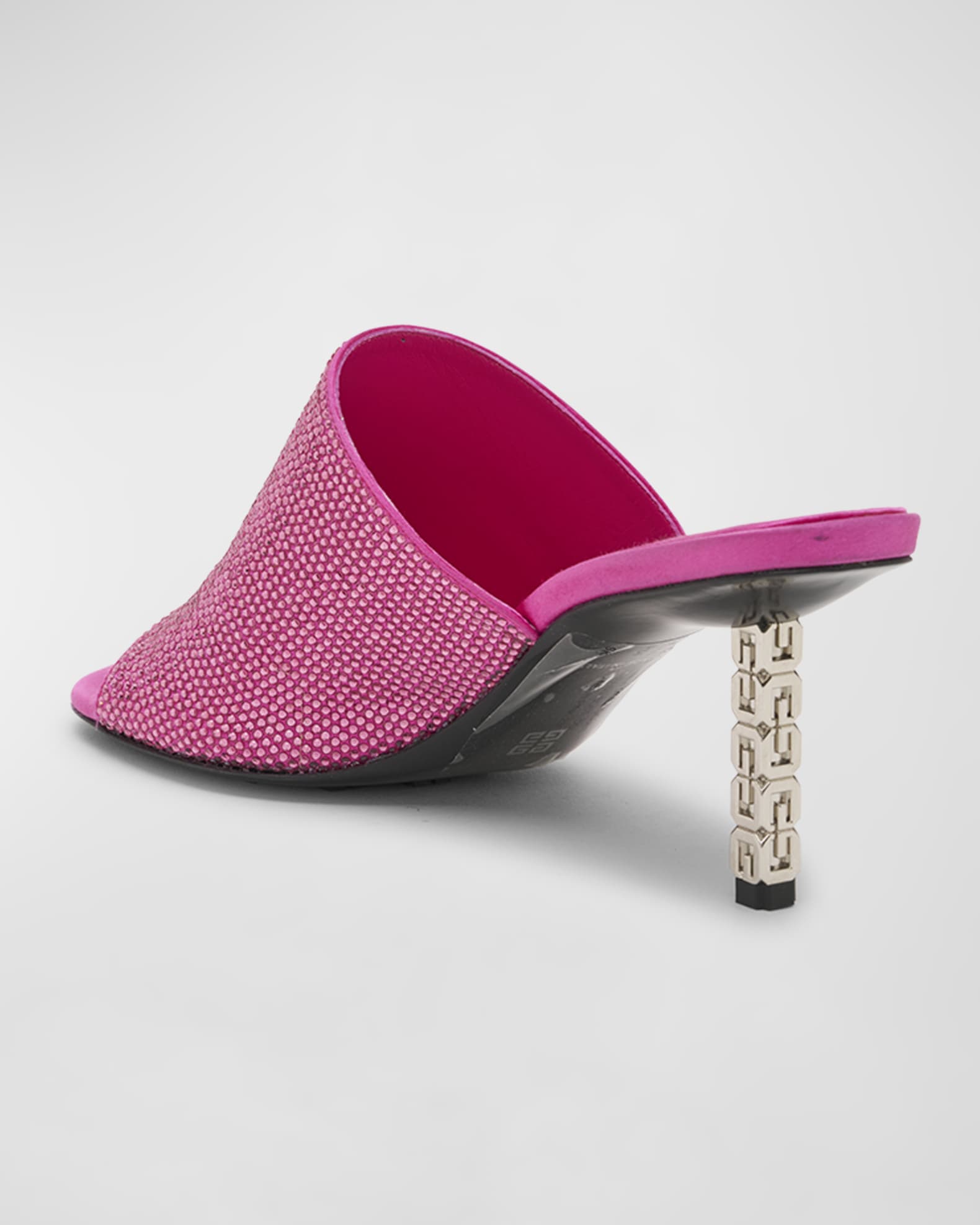 Givenchy Strass 4G Slim Cube-Heel Mule Sandals | Neiman Marcus