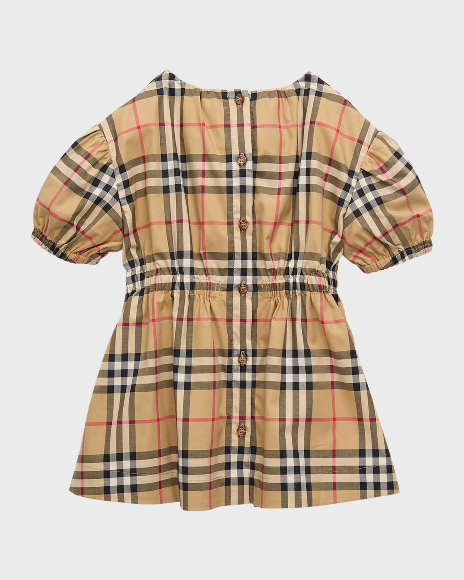 Girl's Shelley Check Short Sleeve Dress | Neiman Marcus