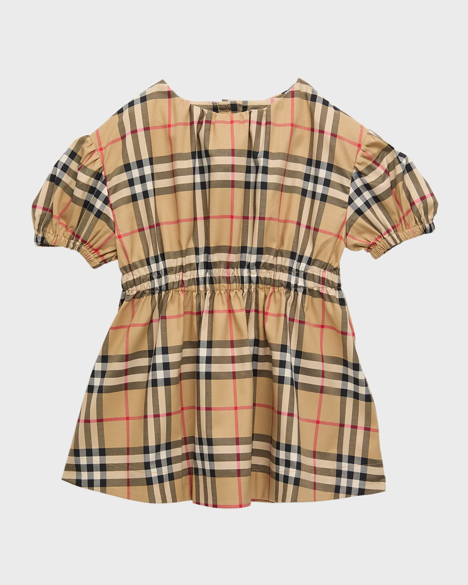 Girl's Shelley Check Short Sleeve Dress | Neiman Marcus