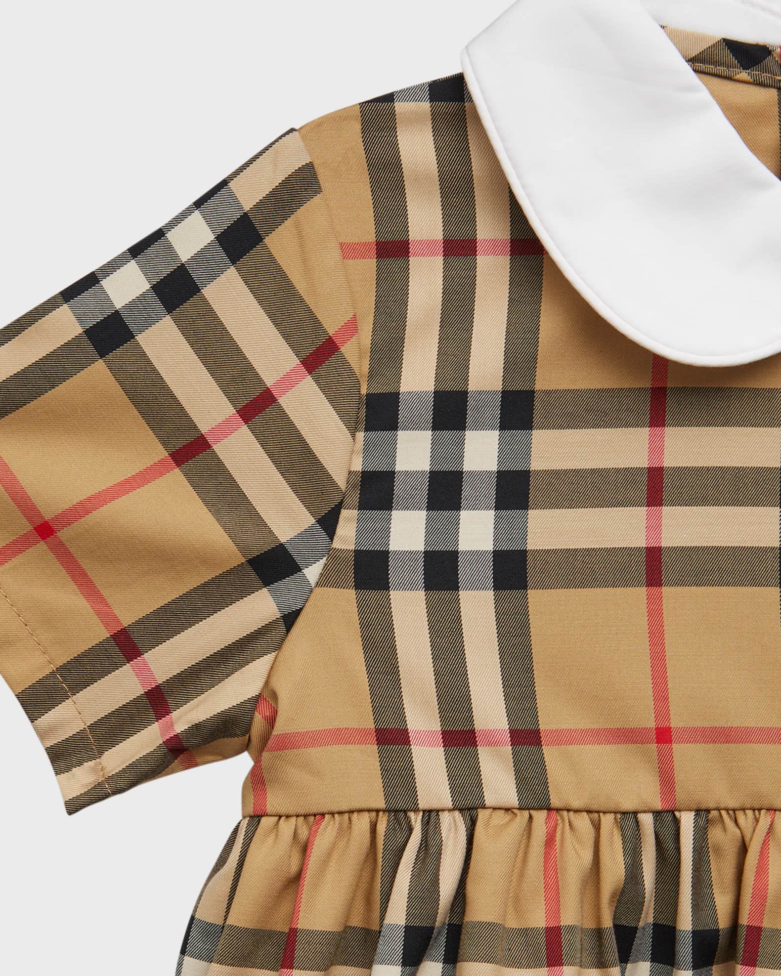 Burberry Girl's Geraldine Check-Print Dress, Size Newborn-18M | Neiman ...