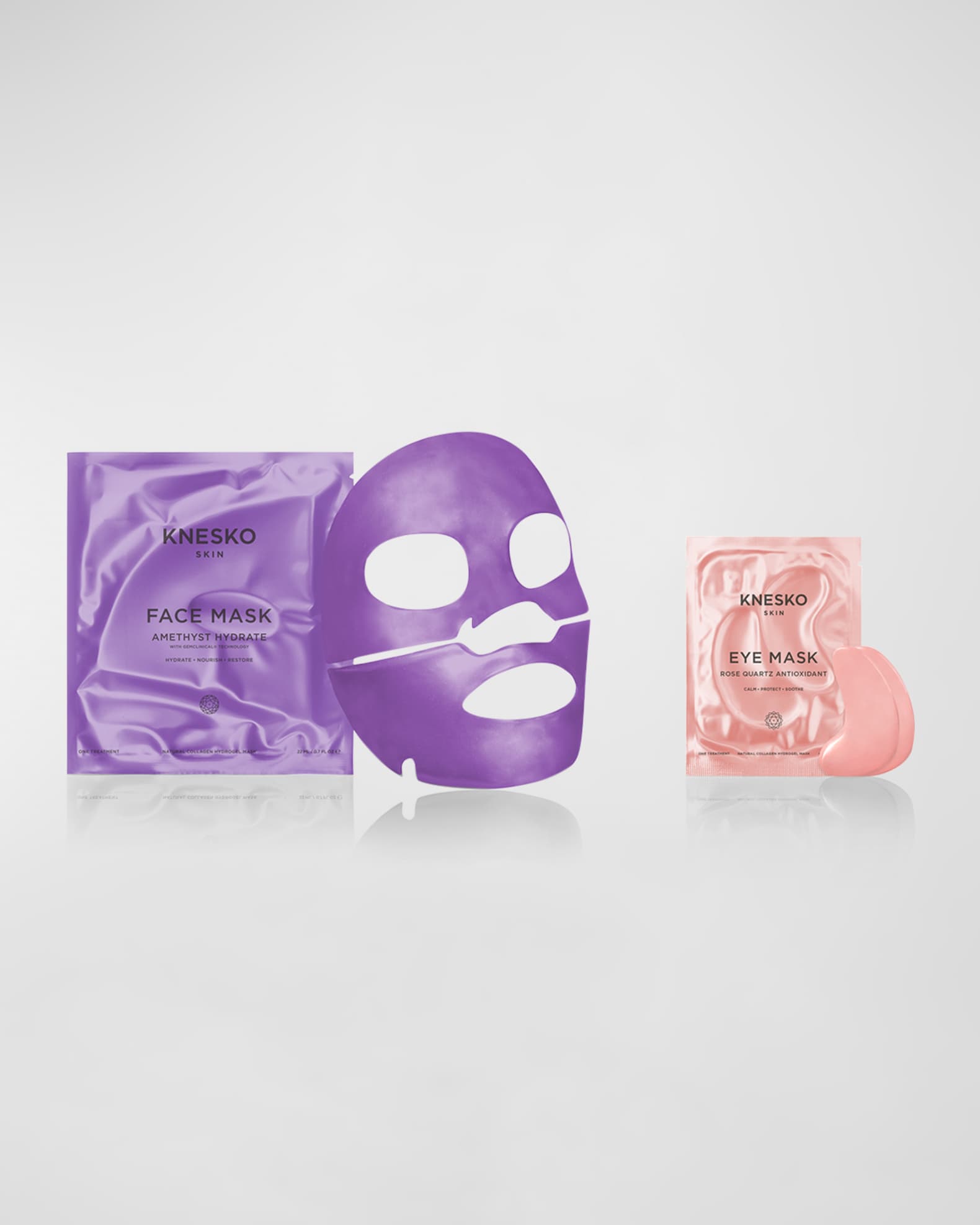 Knesko Skin Amethyst Hydrate Face Mask Single Treatment + Rose Quartz ...