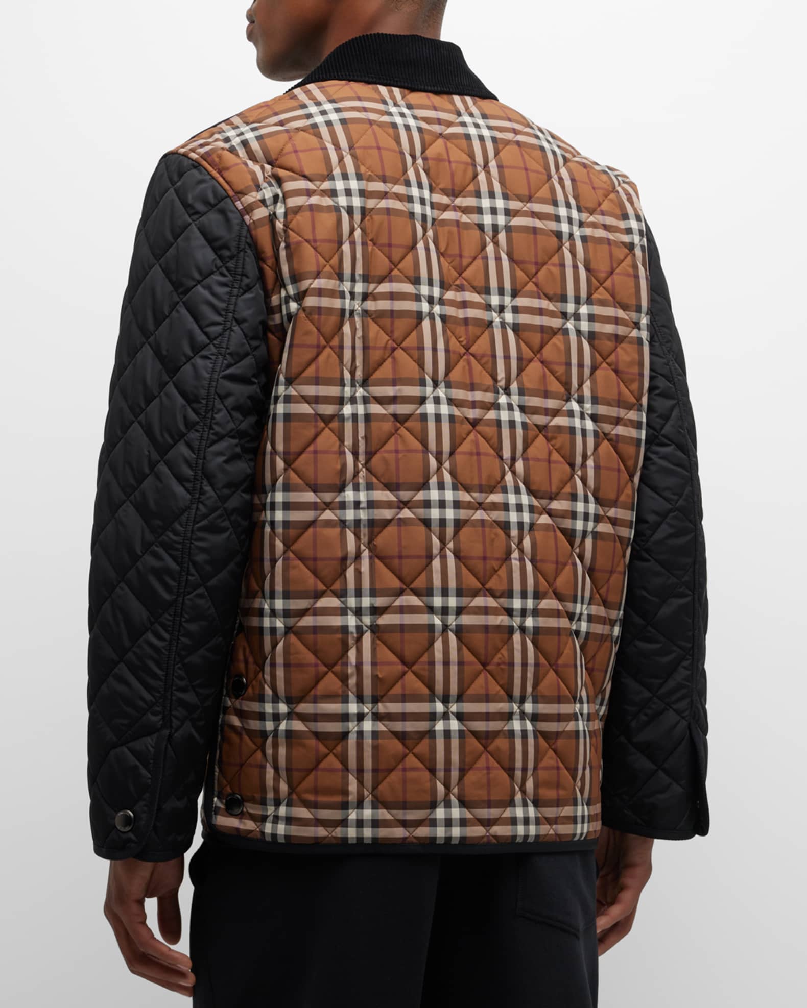 Burberry Men's Weavervale Check Quilted Jacket | Neiman Marcus