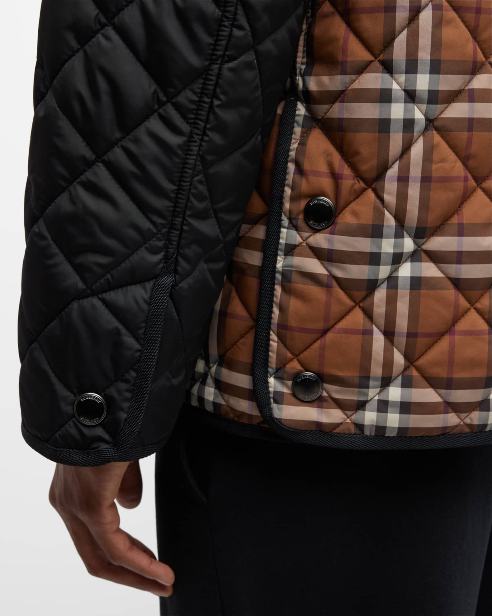 Burberry Men's Weavervale Check Quilted Jacket | Neiman Marcus