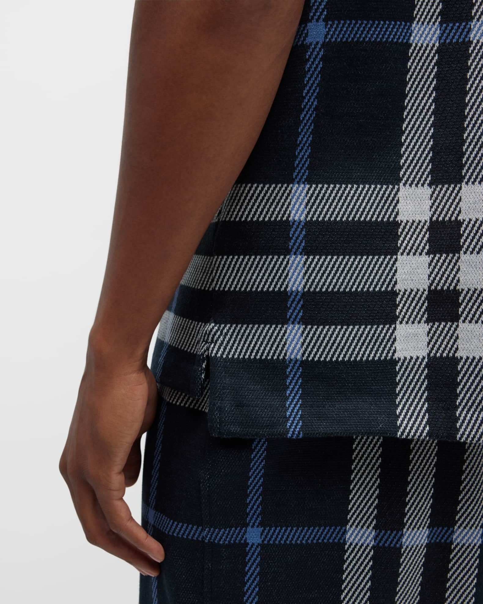 Burberry Men's Ferry Knit Check Polo Shirt | Neiman Marcus