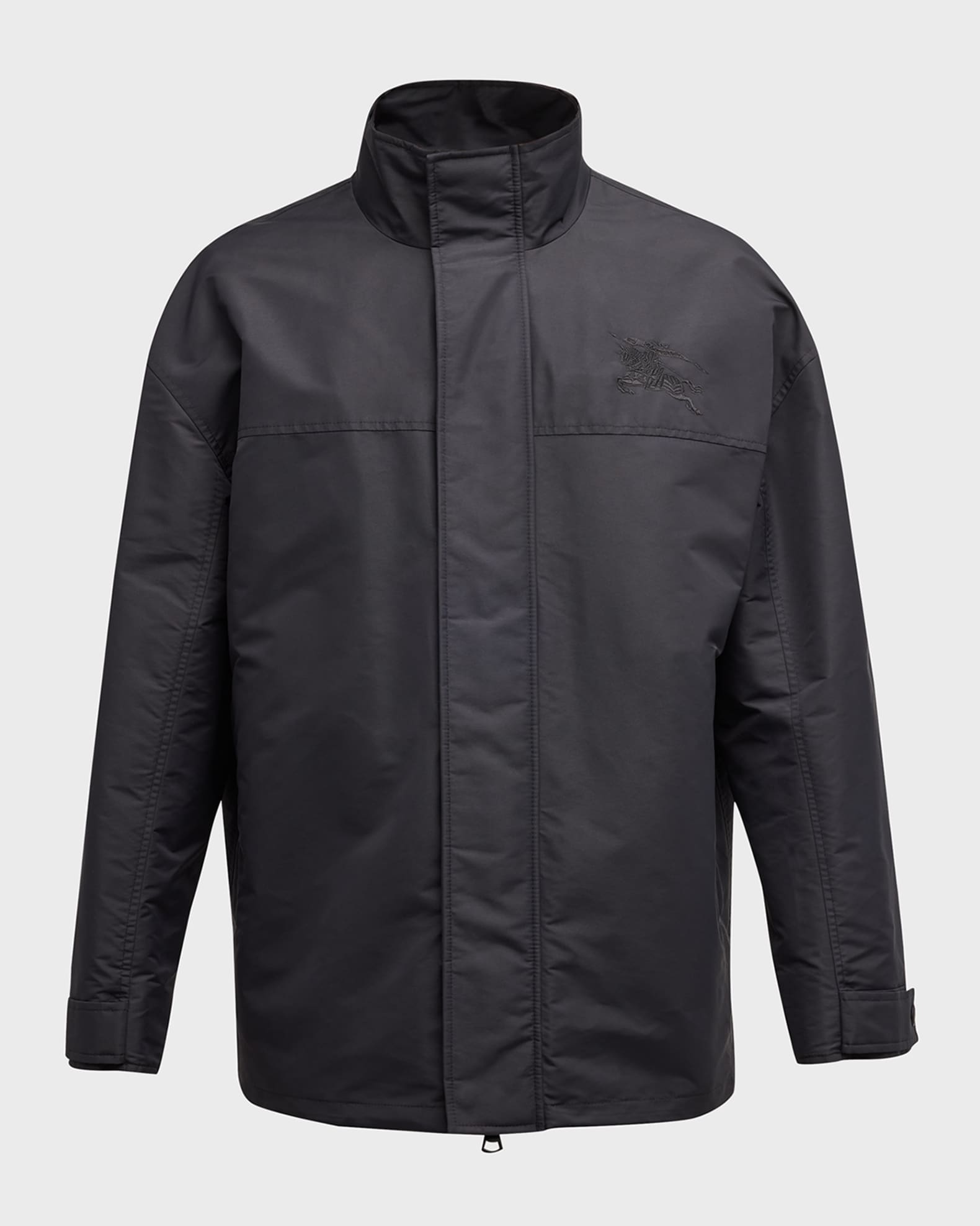 Burberry Men's Salford Embroidered Nylon Jacket | Neiman Marcus