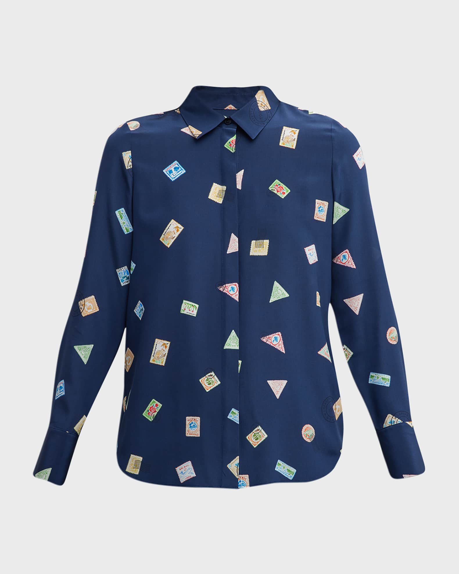 Silk Stamp-Print Collection | Neiman Marcus