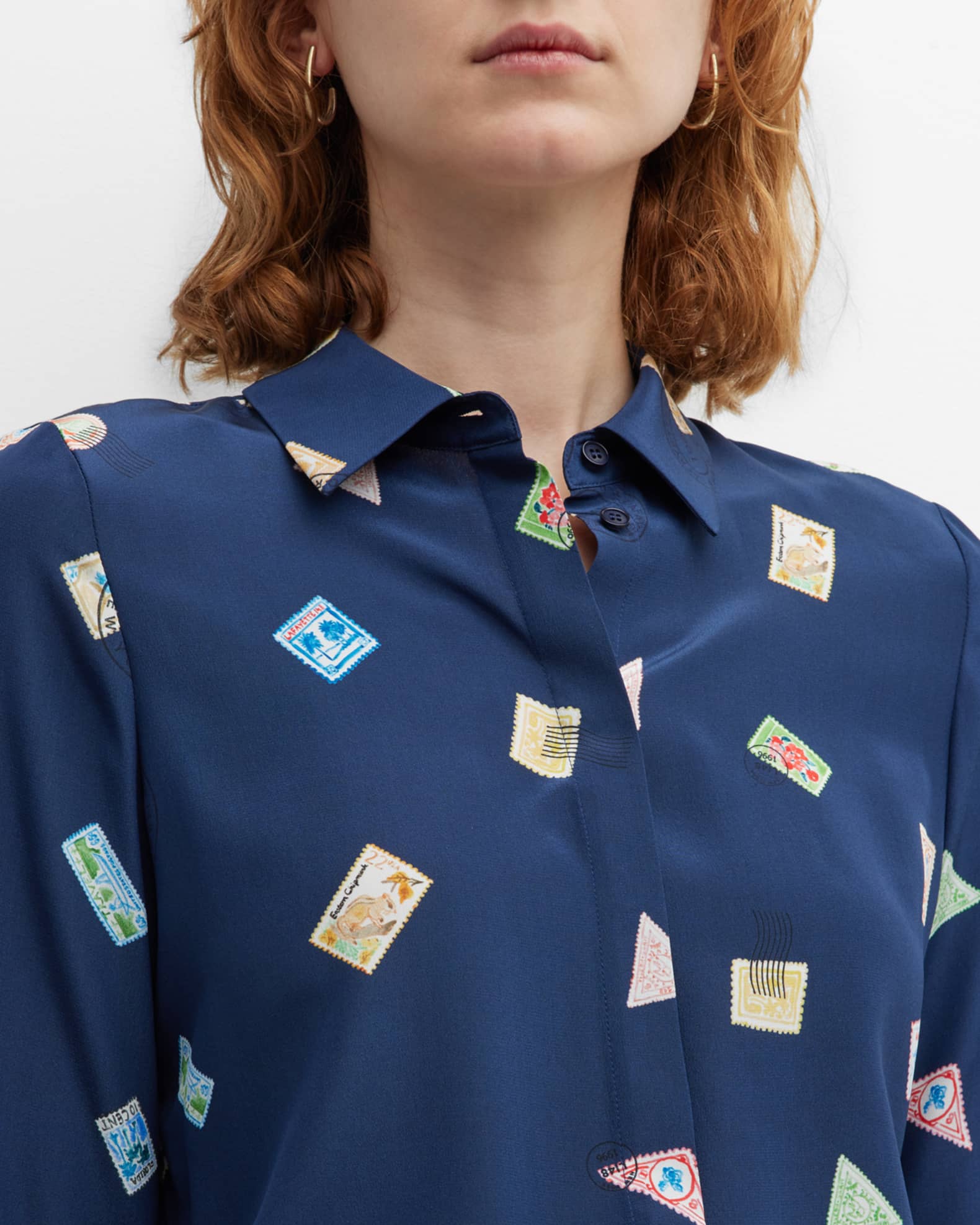 Silk Stamp-Print Collection | Neiman Marcus