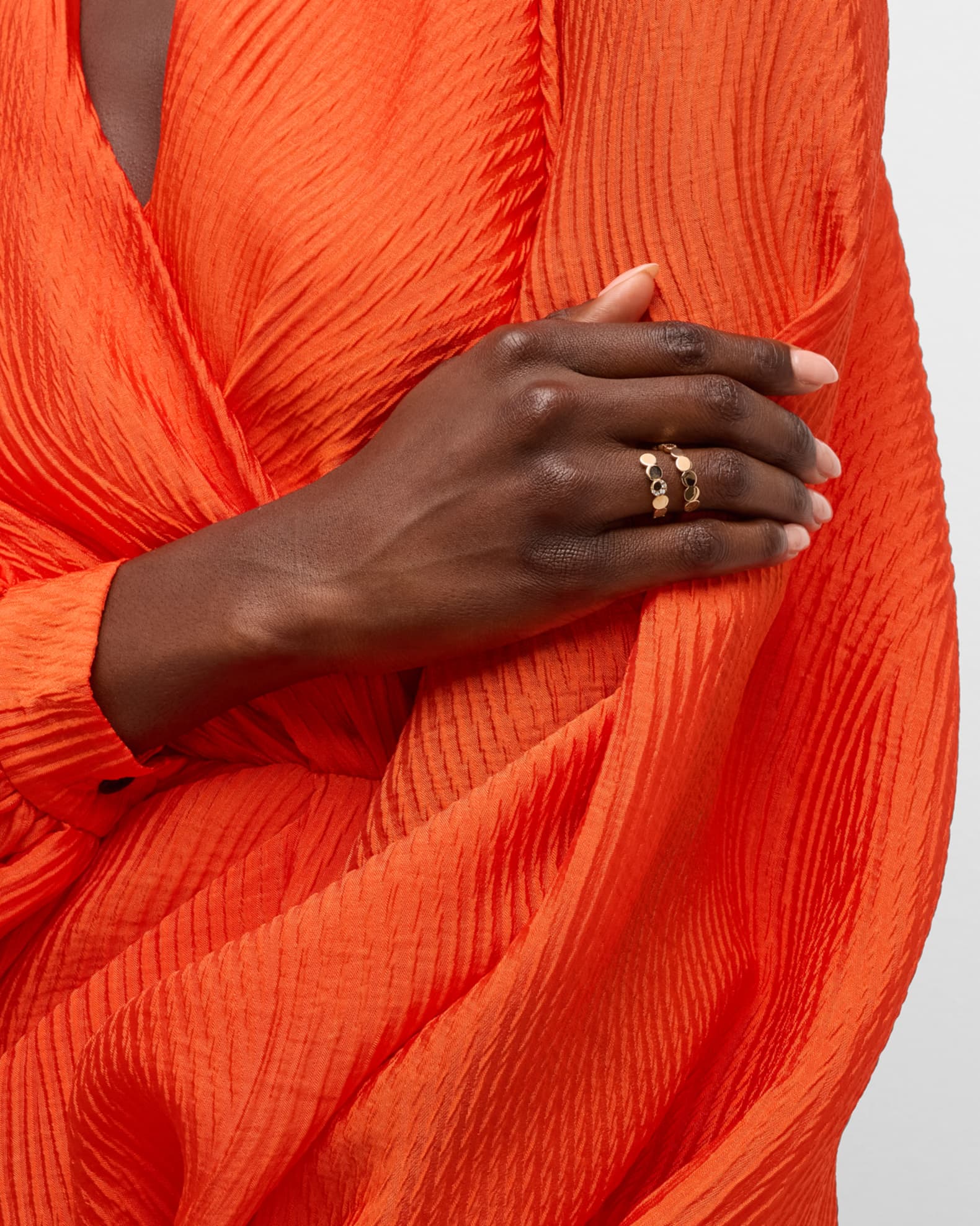 Pasquale Bruni Luce 18K Red Gold Medium Wrapped Ring with Diamonds ...