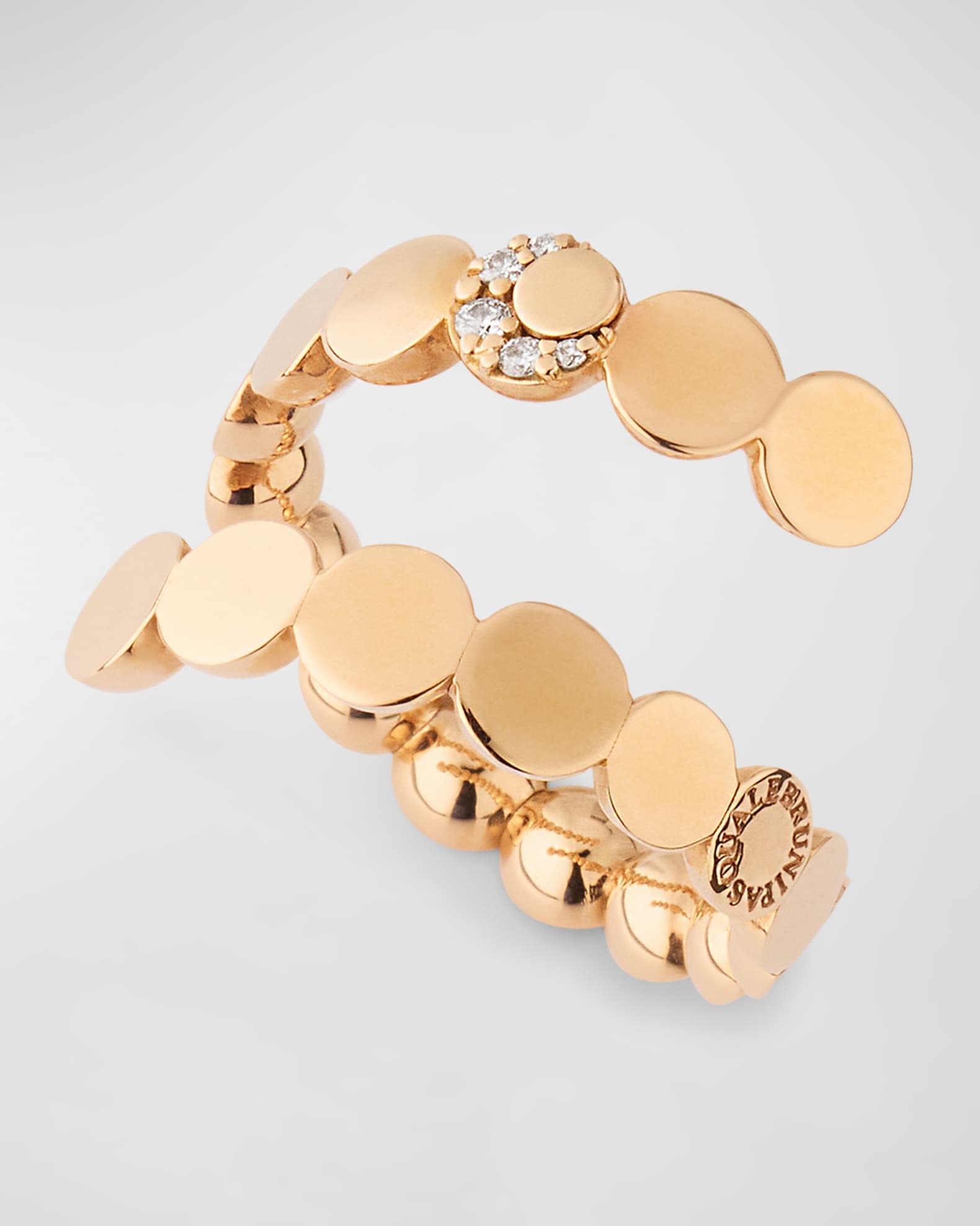 Pasquale Bruni Luce 18K Red Gold Medium Wrapped Ring with Diamonds ...