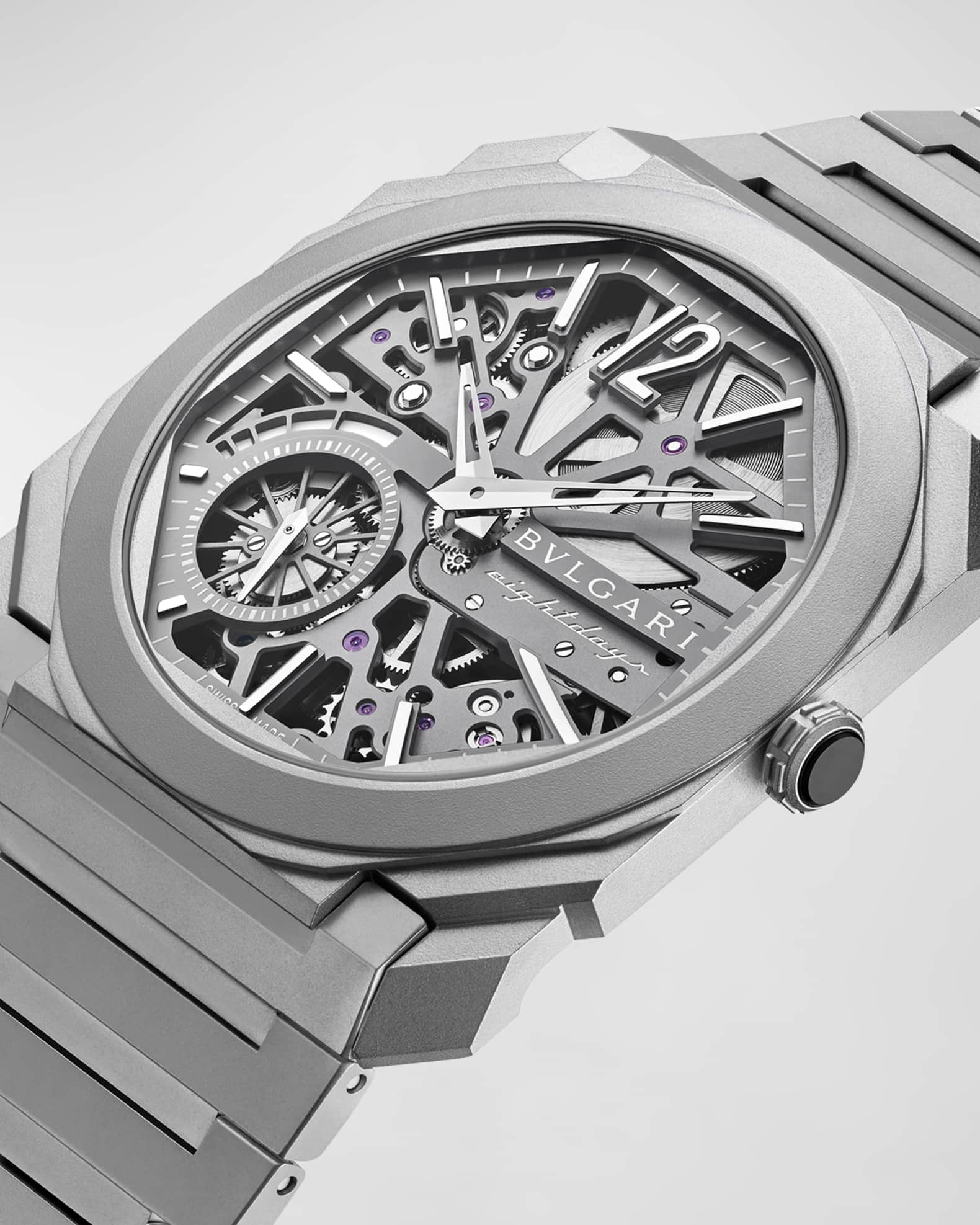 BVLGARI Octo Finissimo Titanium Skeleton Watch, 40mm | Neiman Marcus