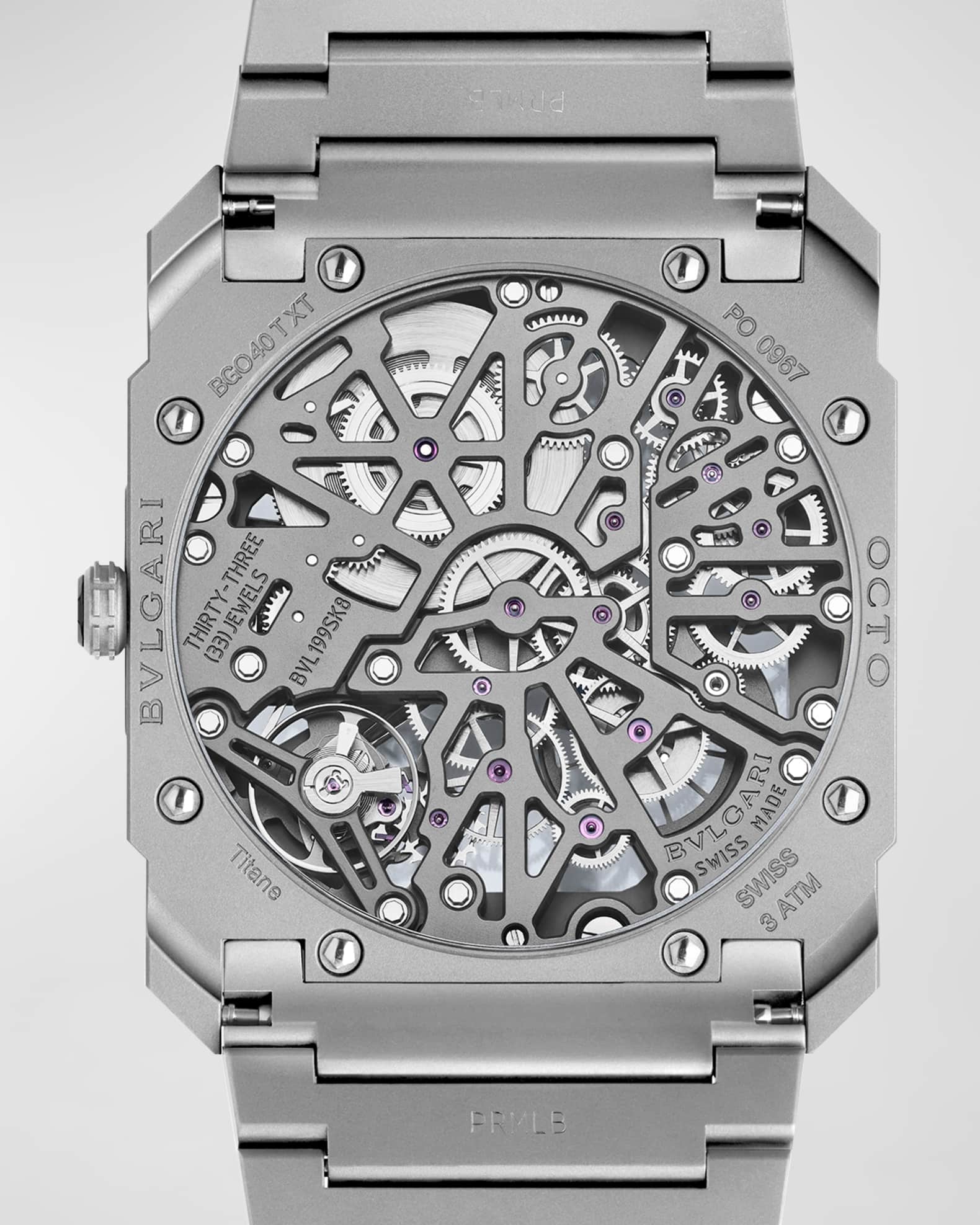 BVLGARI Octo Finissimo Titanium Skeleton Watch, 40mm | Neiman Marcus