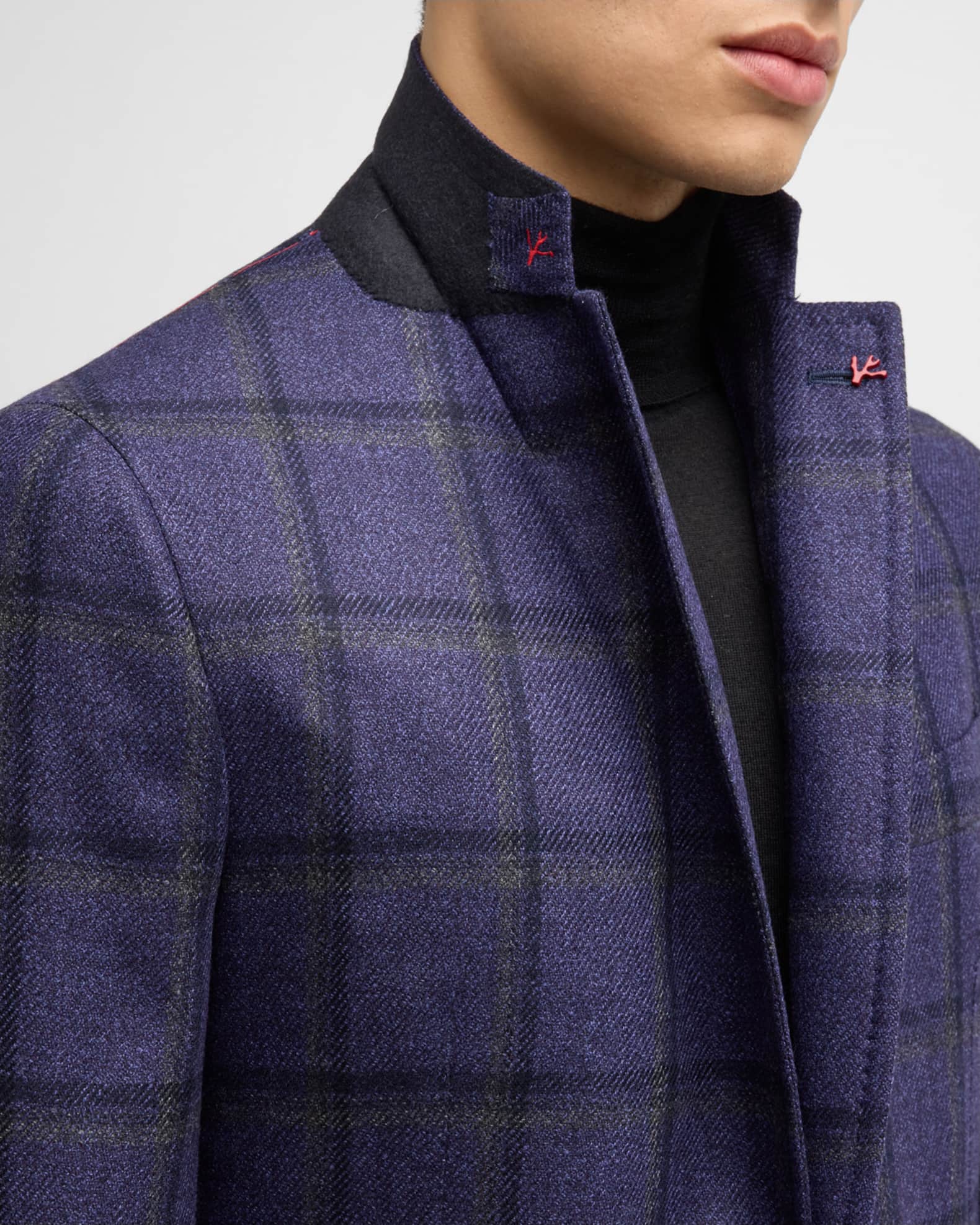Isaia Men's Windowpane Sport Coat | Neiman Marcus