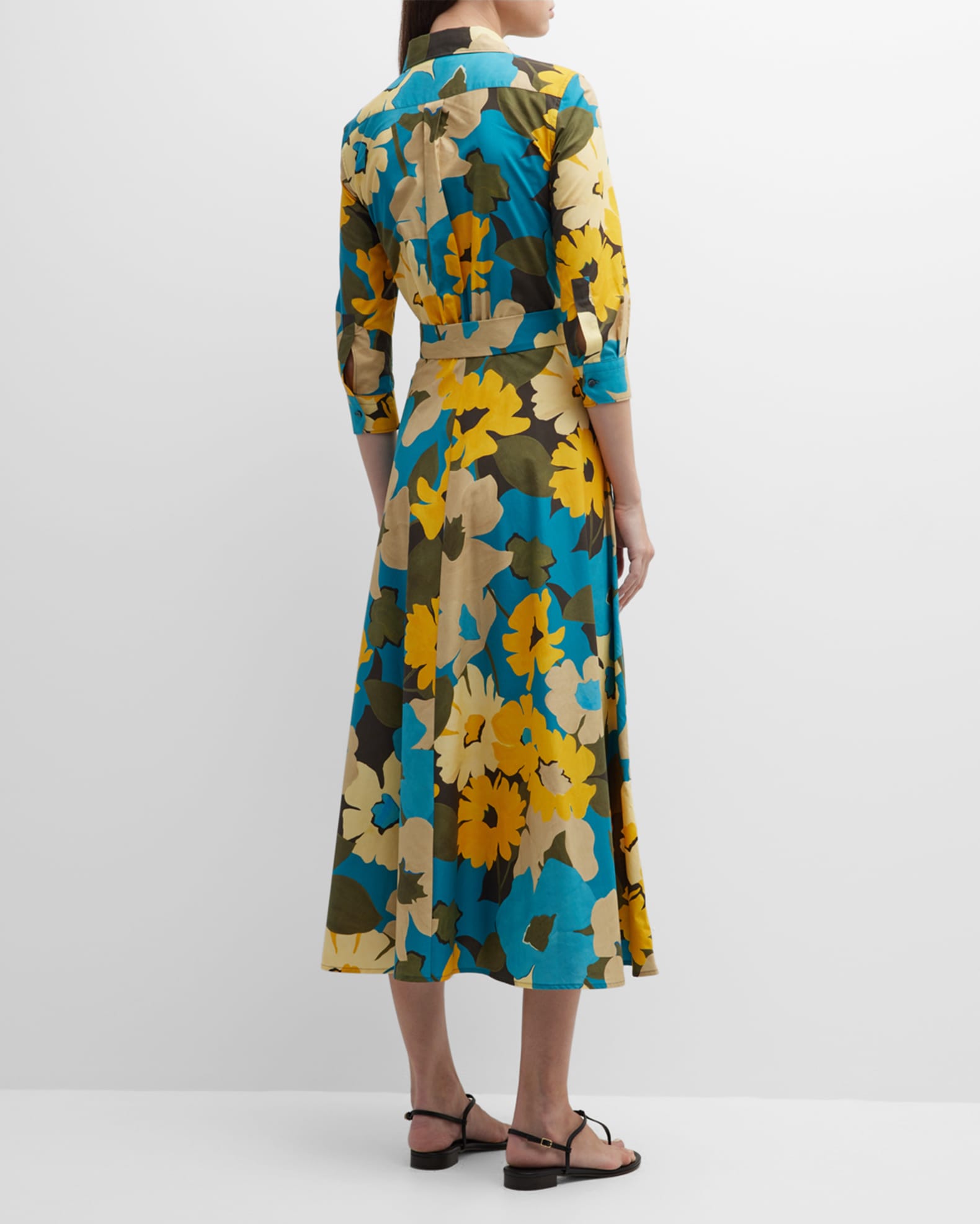Sara Roka Dralla Winter Garden Midi Shirtdress | Neiman Marcus