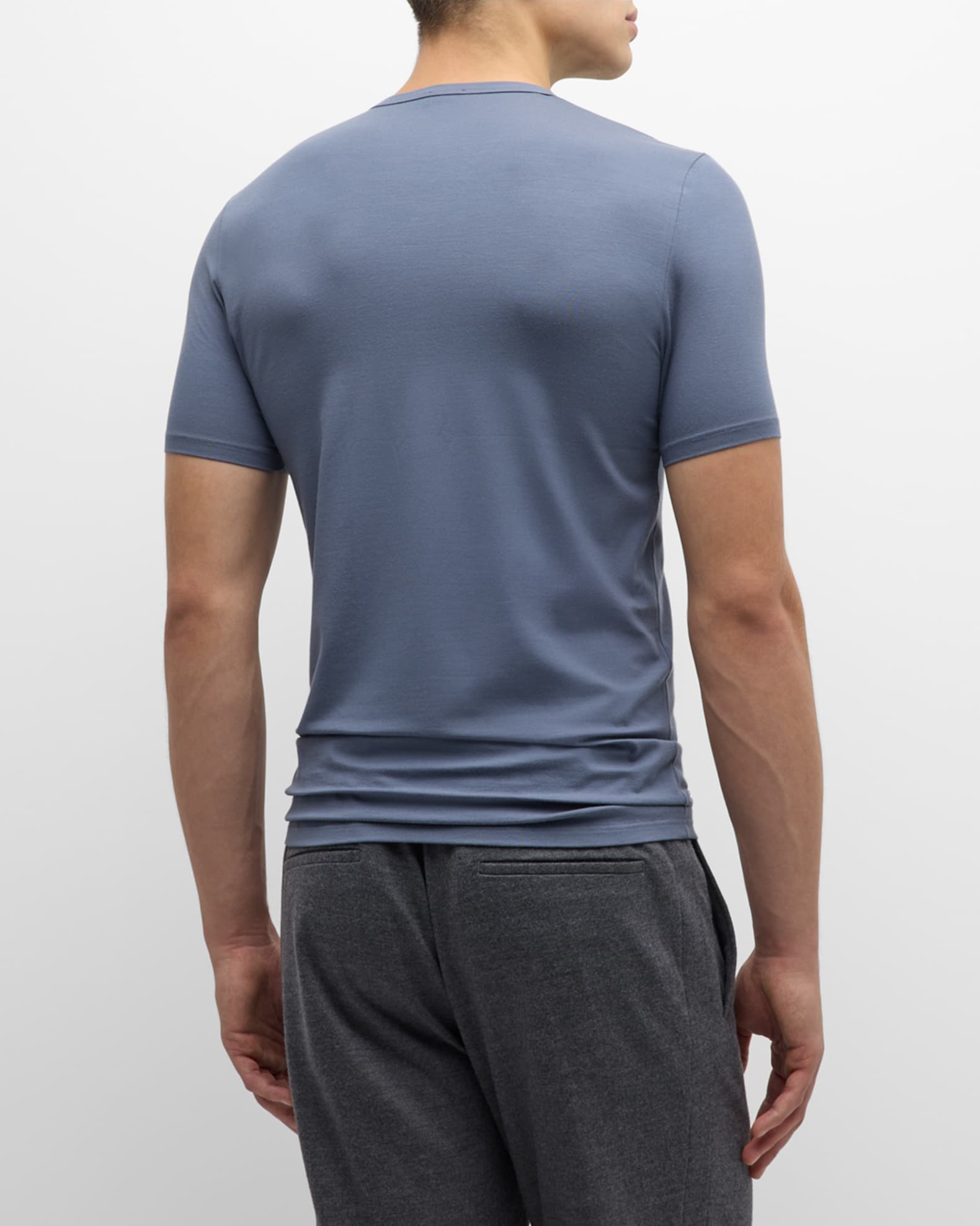 Zimmerli Men's 700 Pureness Slim Fit V-Neck T-Shirt | Neiman Marcus
