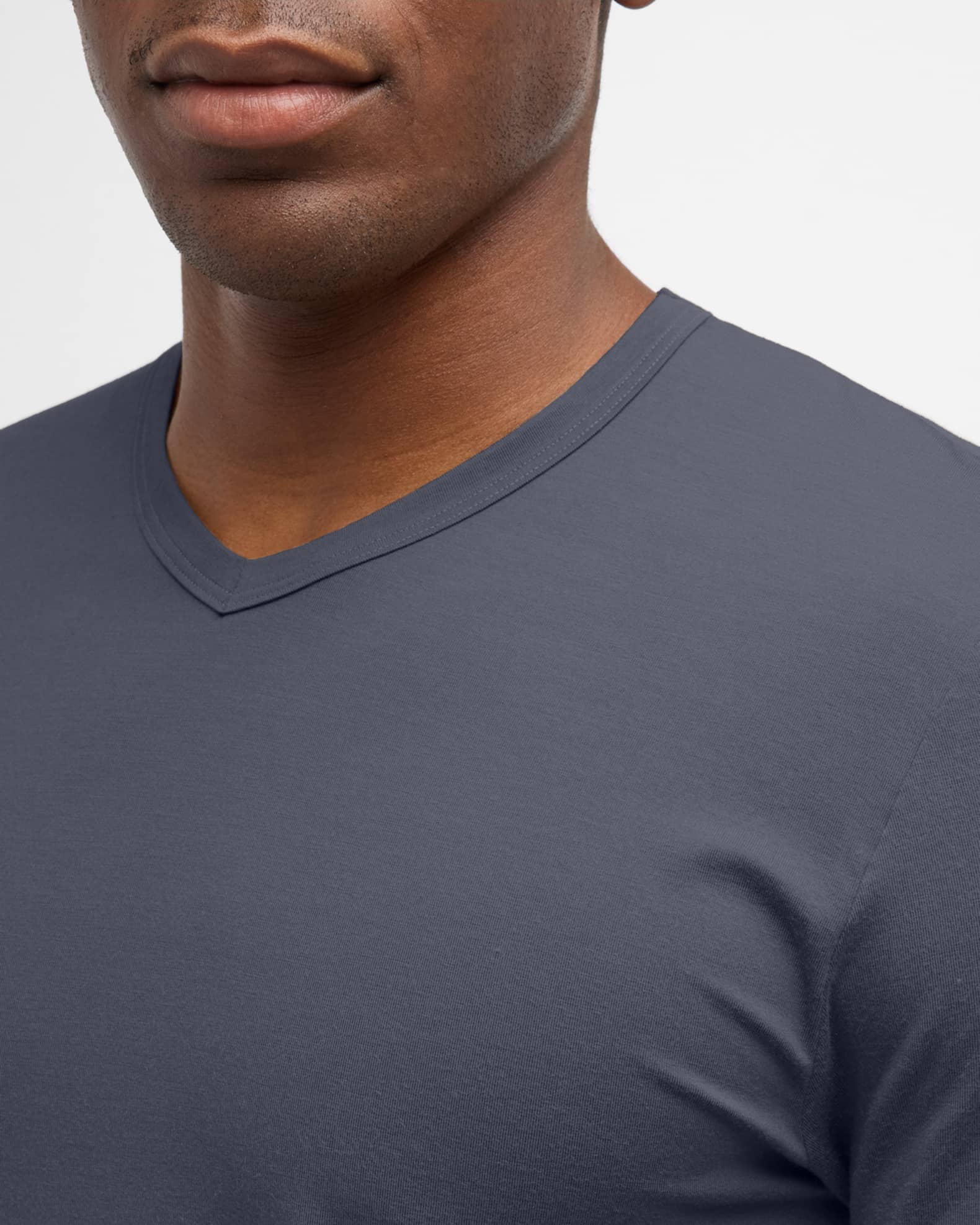 Zimmerli Men's 700 Pureness Slim Fit V-Neck T-Shirt | Neiman Marcus