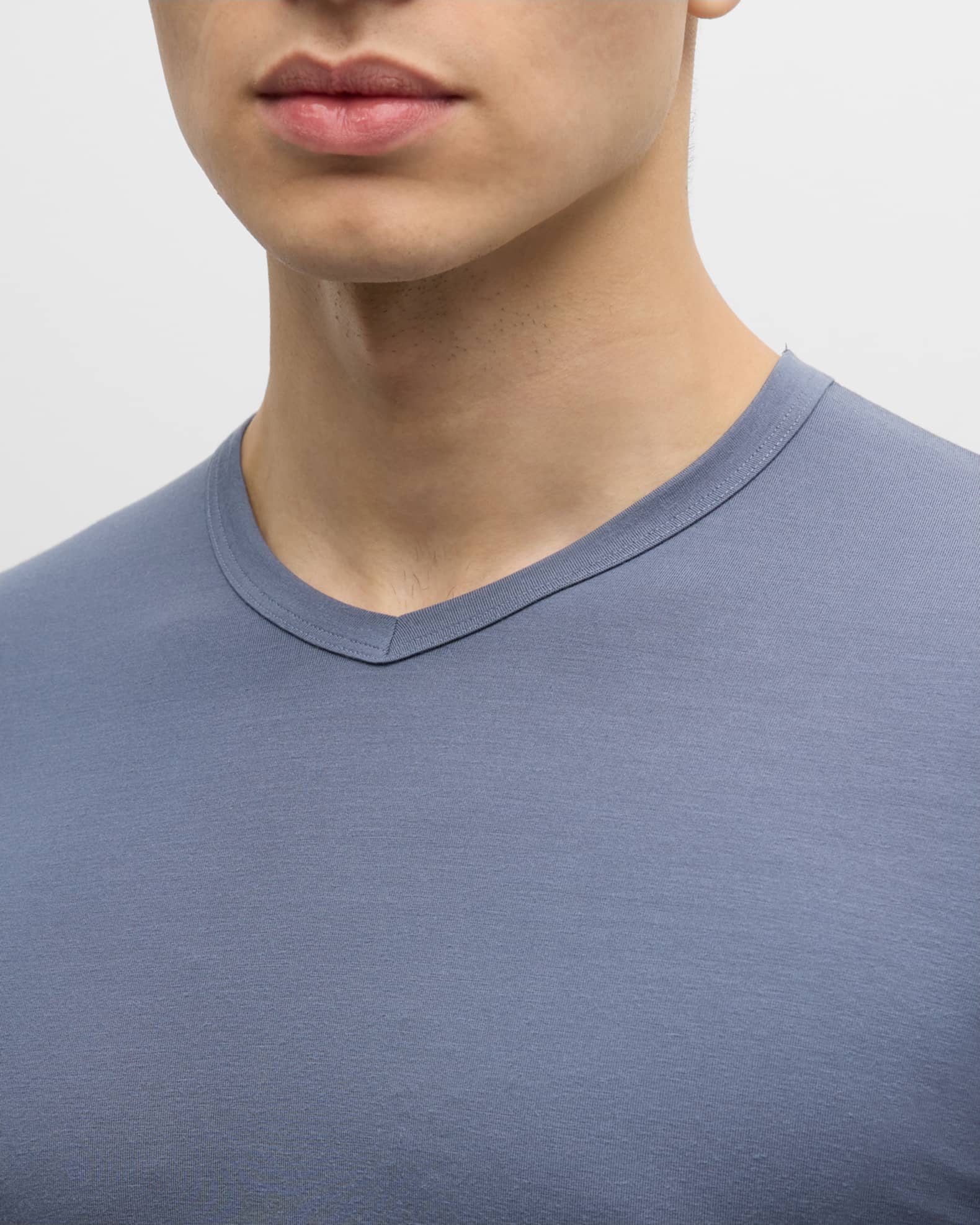 Zimmerli Men's 700 Pureness Slim Fit V-Neck T-Shirt | Neiman Marcus