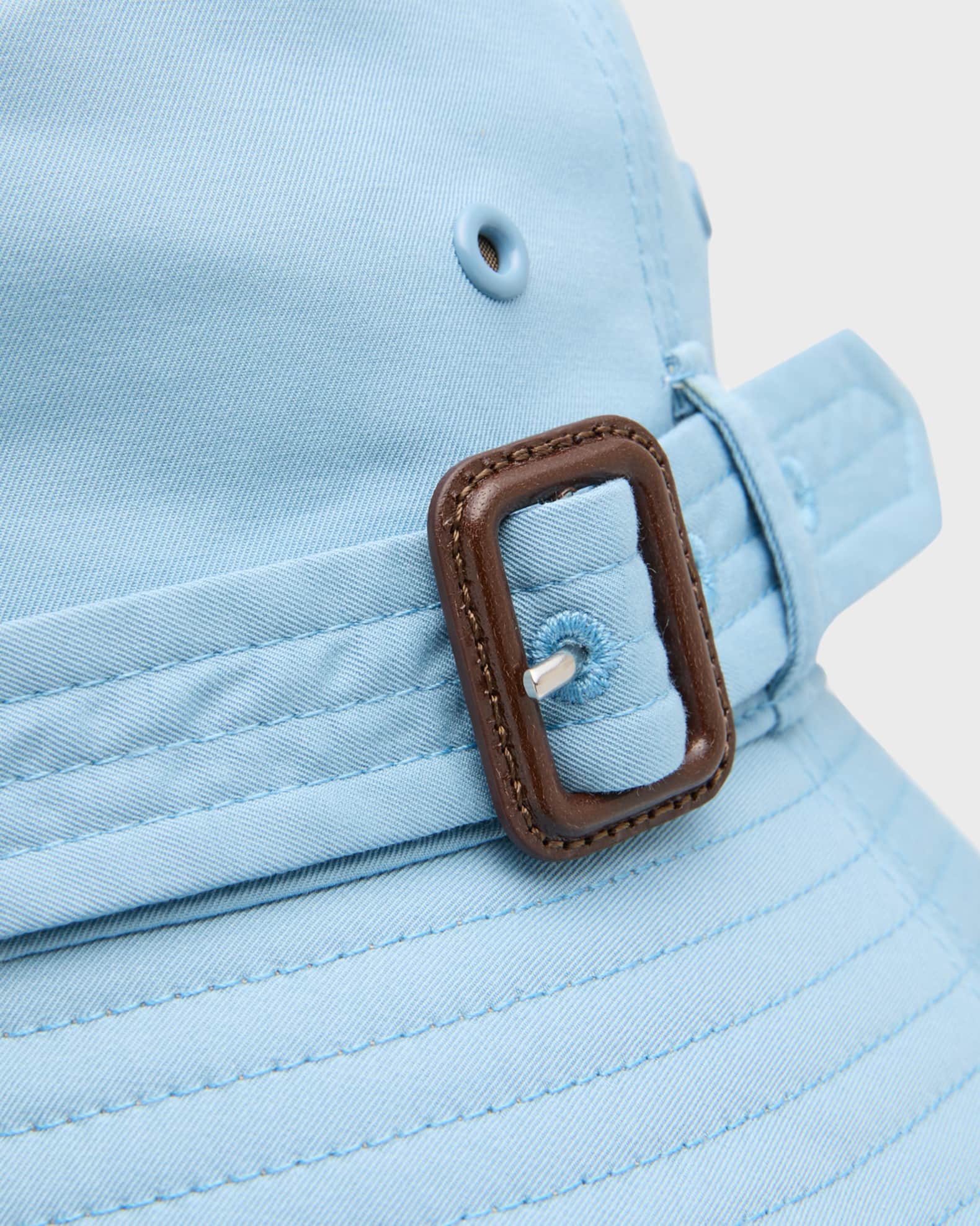Burberry Men's Heritage Leather-Buckle Bucket Hat | Neiman Marcus
