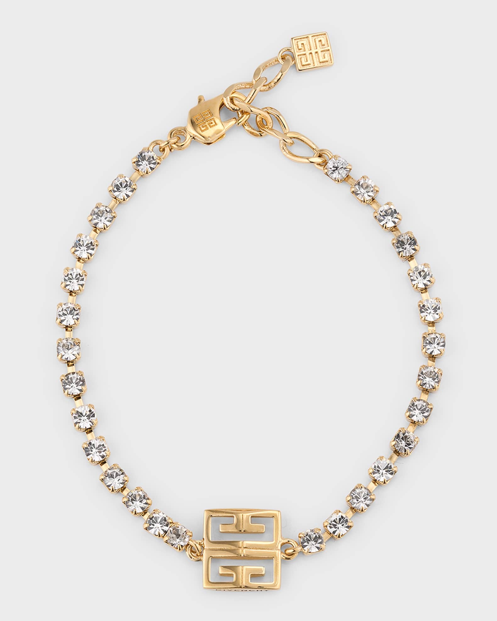 Givenchy 4G Bracelet in Metal with Crystals Golden Yellow