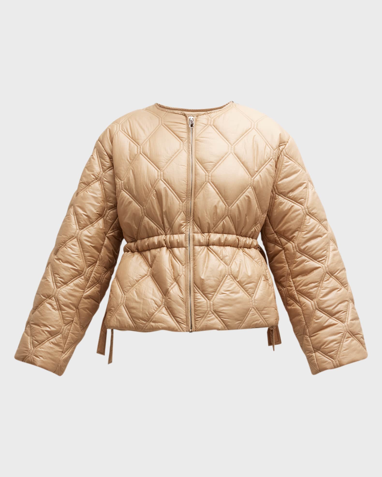 Ganni Shiny Quilted Jacket | Neiman Marcus