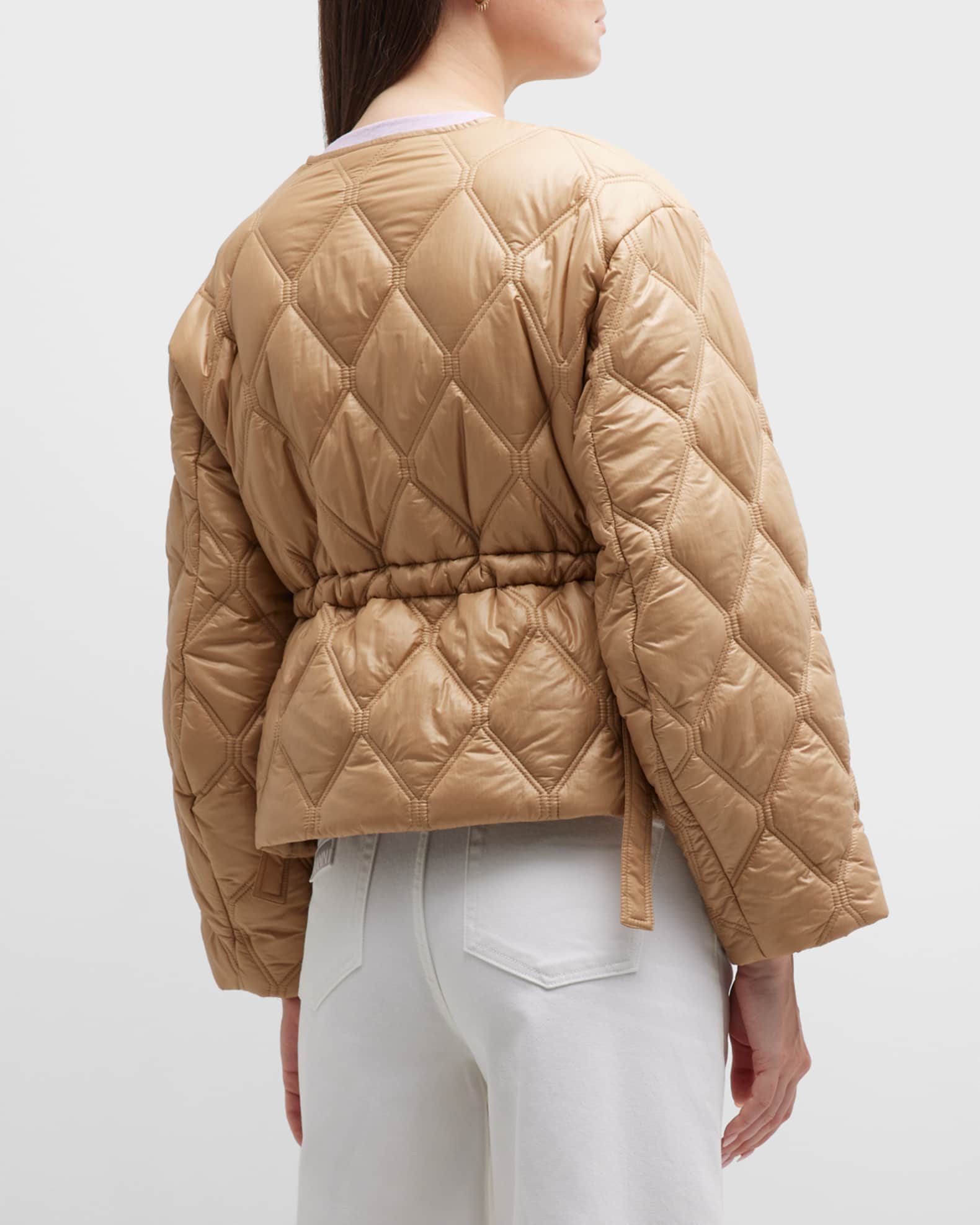 Ganni Shiny Quilted Jacket | Neiman Marcus