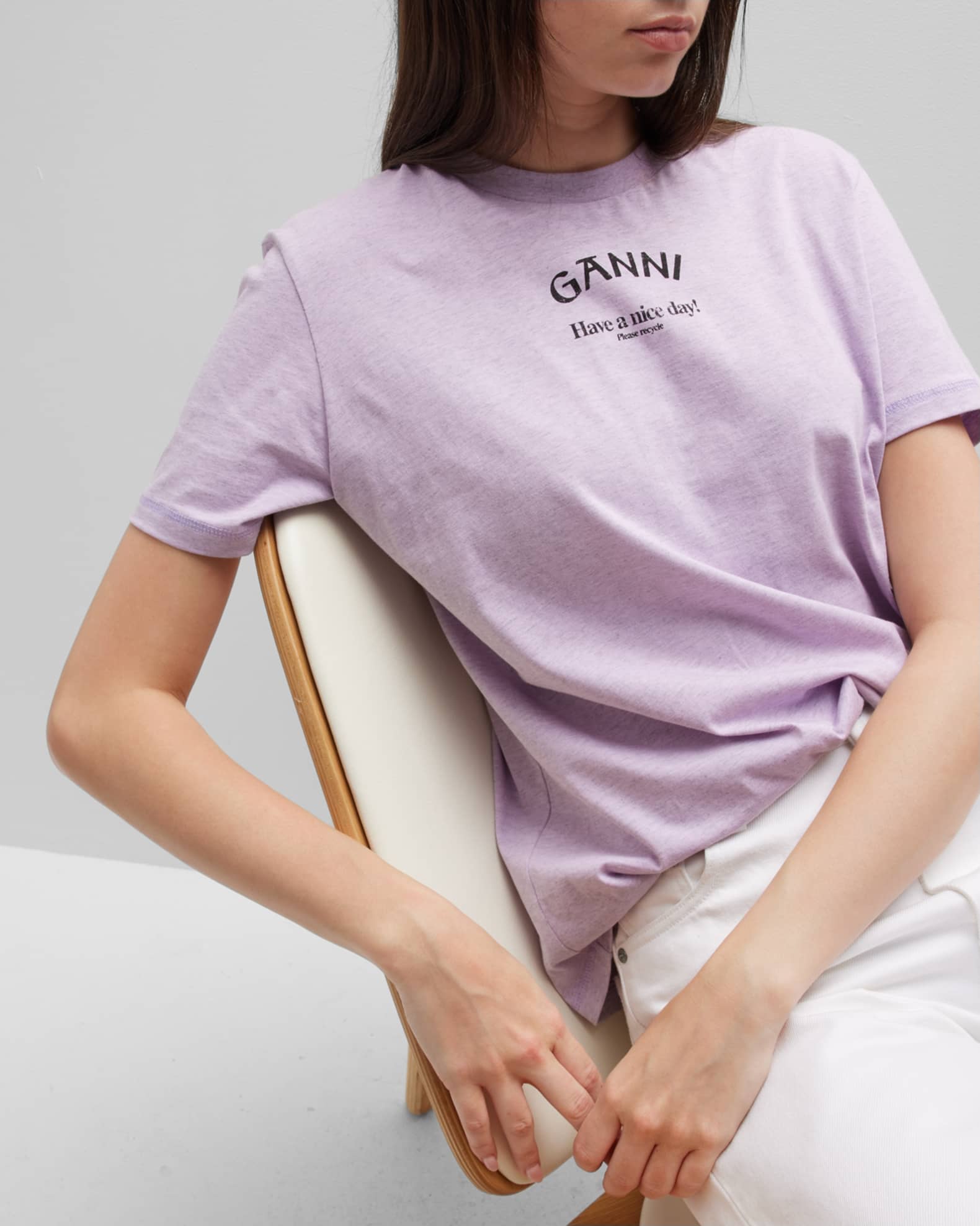 Ganni Jersey Relaxed Logo Tshirt | Neiman Marcus