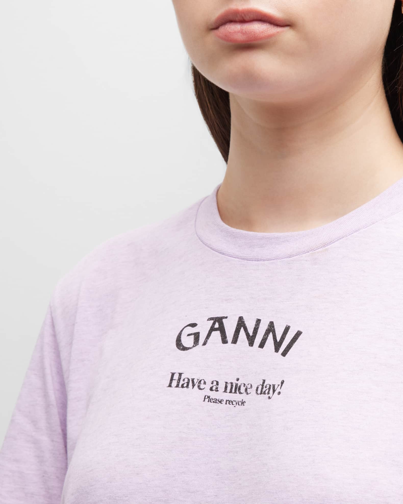 Ganni Jersey Relaxed Logo Tshirt | Neiman Marcus