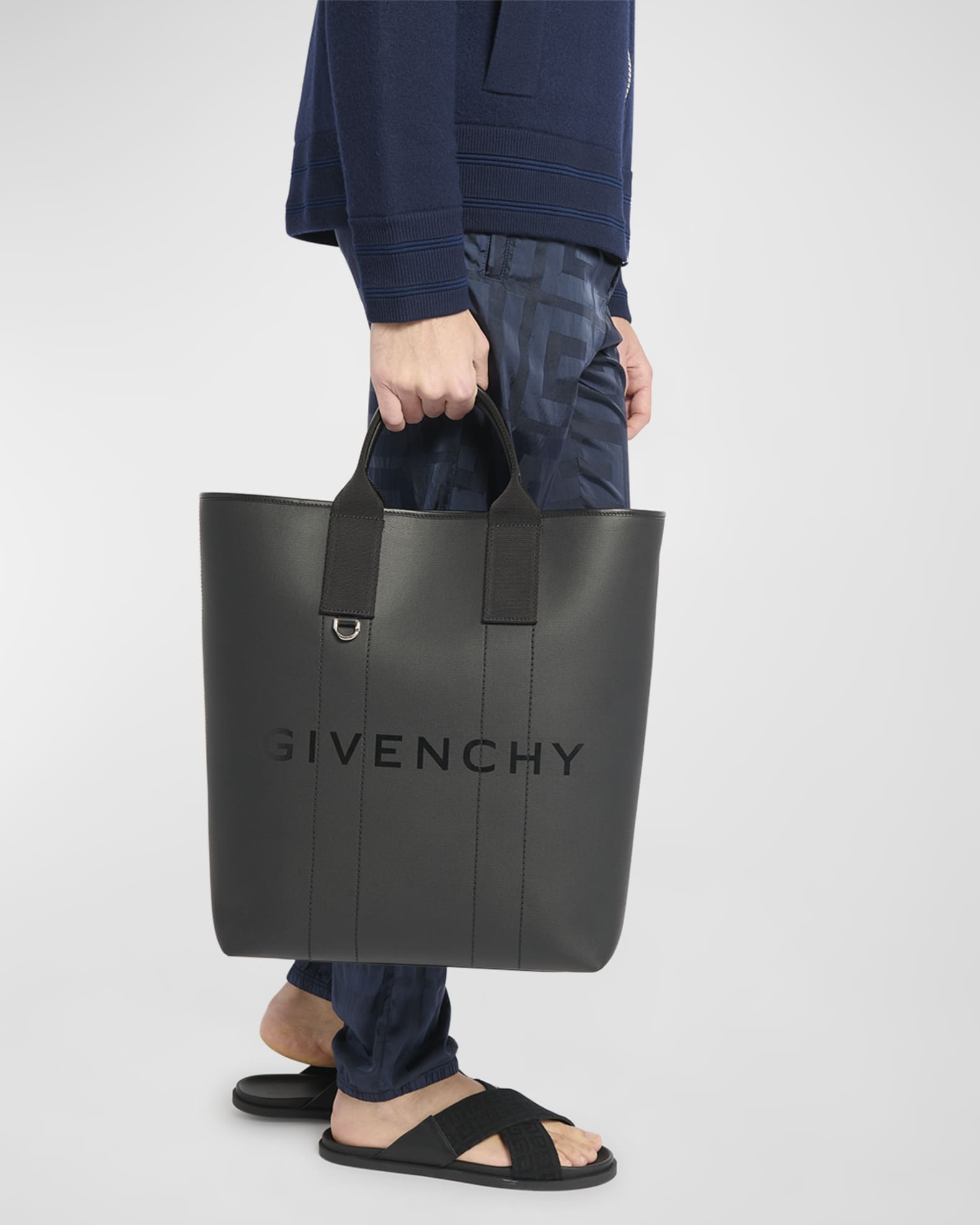 Givenchy Men's Large G-Essentials Coated Canvas Tote Bag | Neiman Marcus