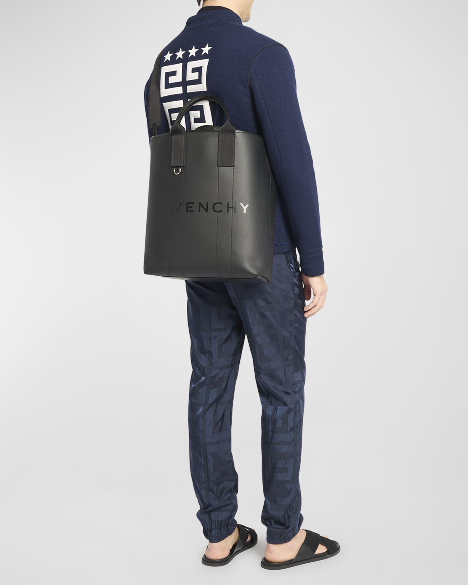 Givenchy Men's Large G-Essentials Coated Canvas Tote Bag | Neiman Marcus