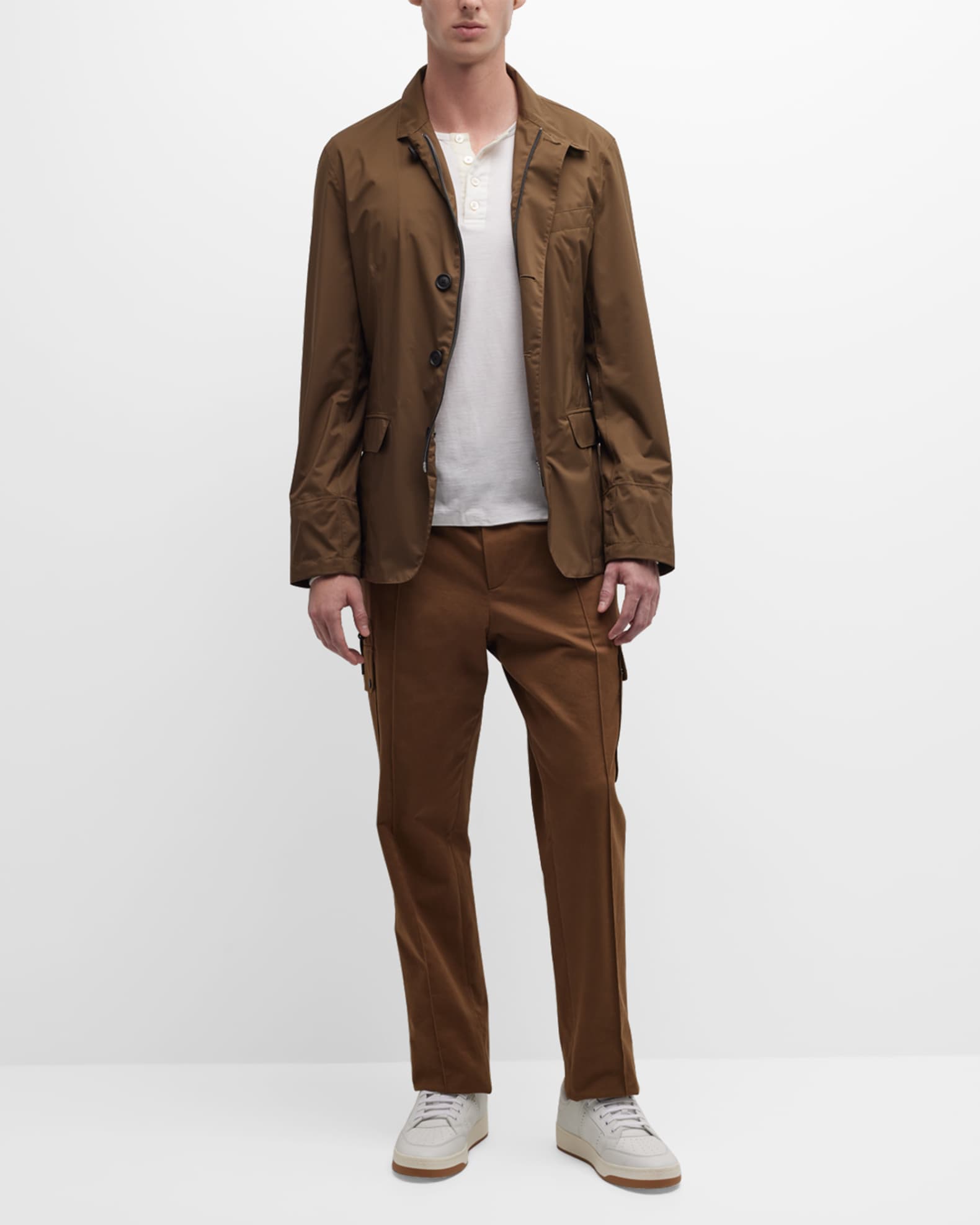 BOSS Men's Concealed Zip Rain Jacket | Neiman Marcus