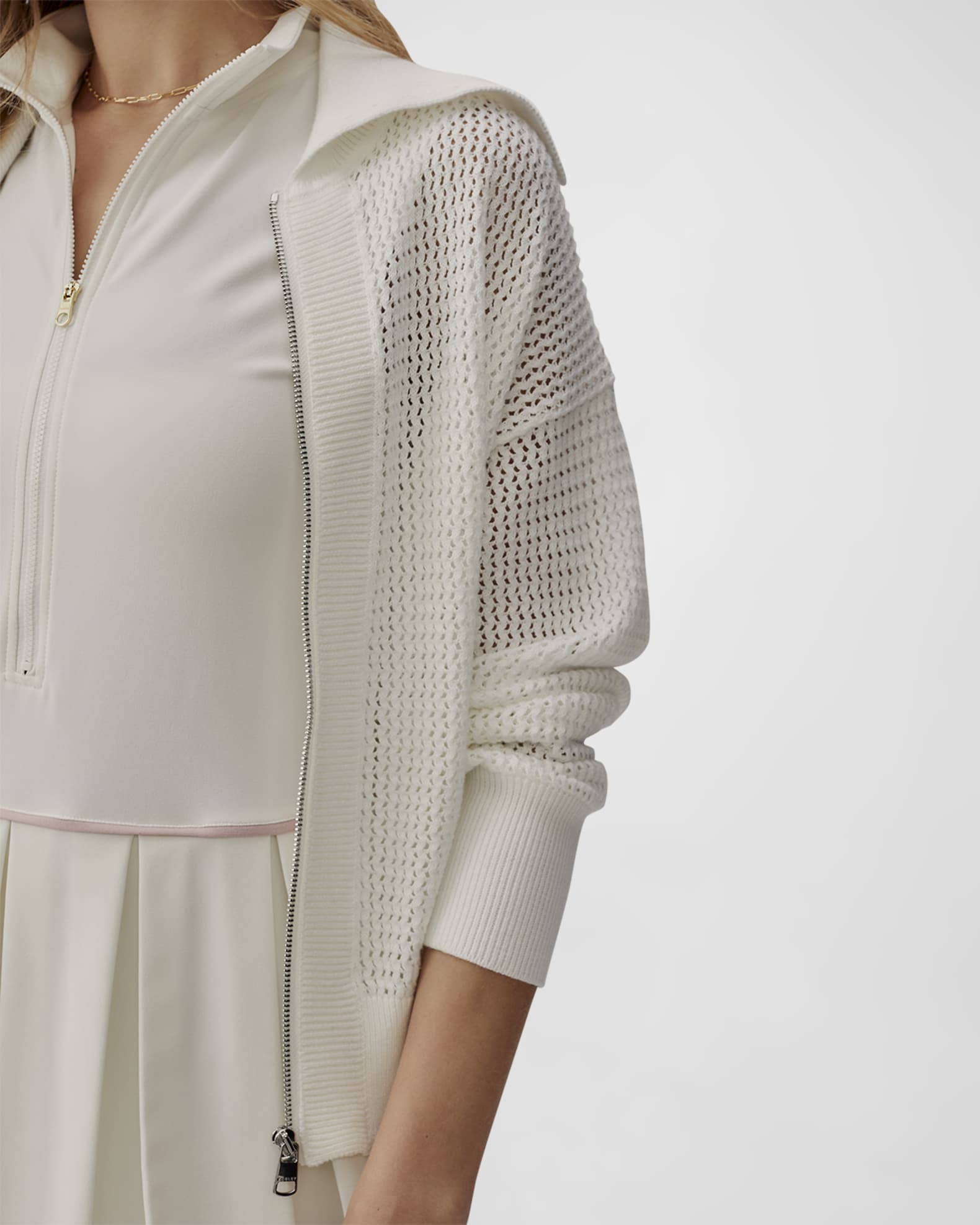Varley Fairfield Summer Honeycomb Knit Jacket | Neiman Marcus