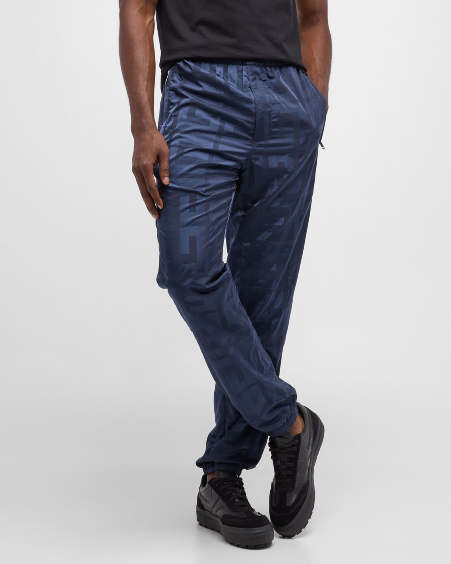 Givenchy Men's Large 4G Nylon Track Pants | Neiman Marcus