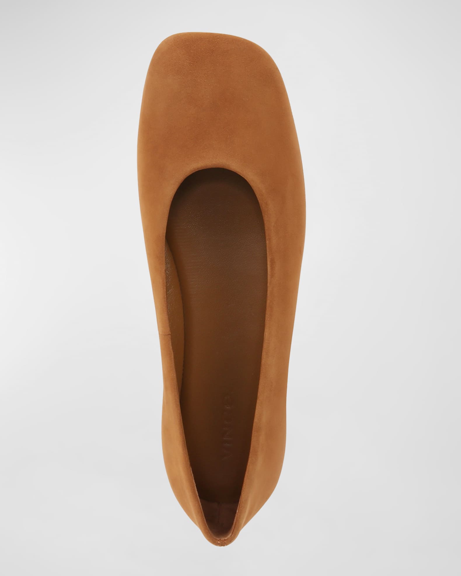 Vince Leah Leather Square-Toe Ballerina Flats | Neiman Marcus