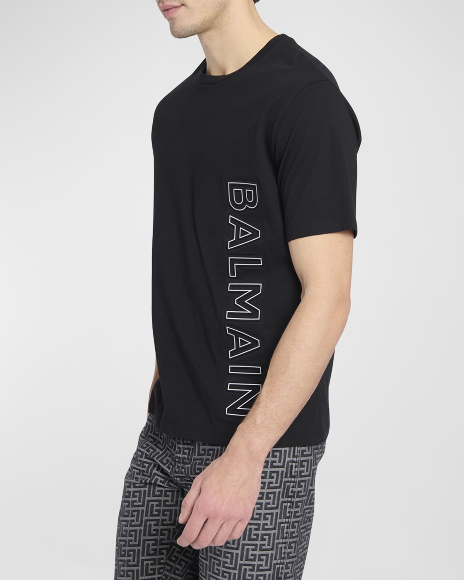 Balmain Men's Embossed Reflect T-Shirt | Neiman Marcus
